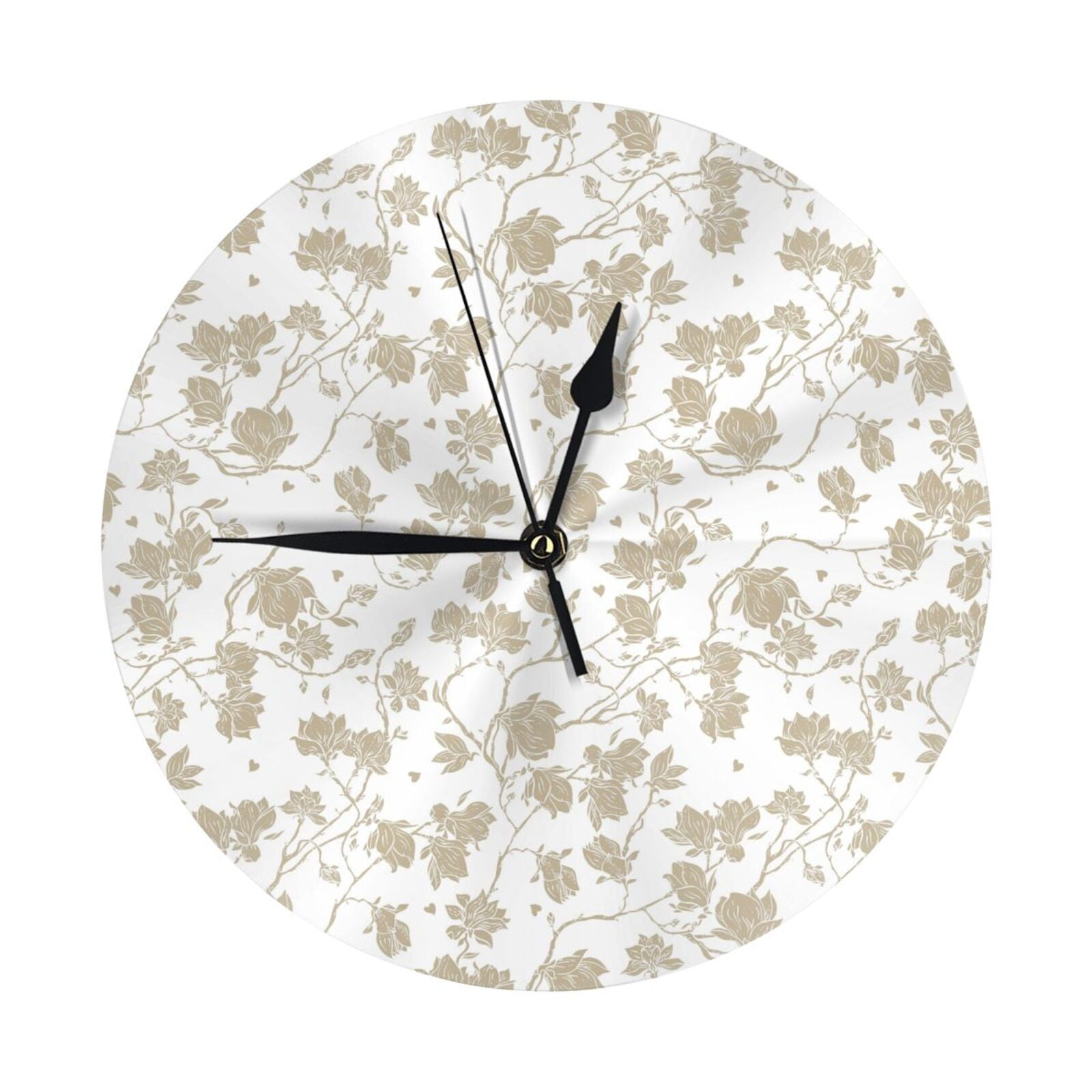 Wall Clock, Vintage Stylized White Color Wall Clocks Battery Operated ...