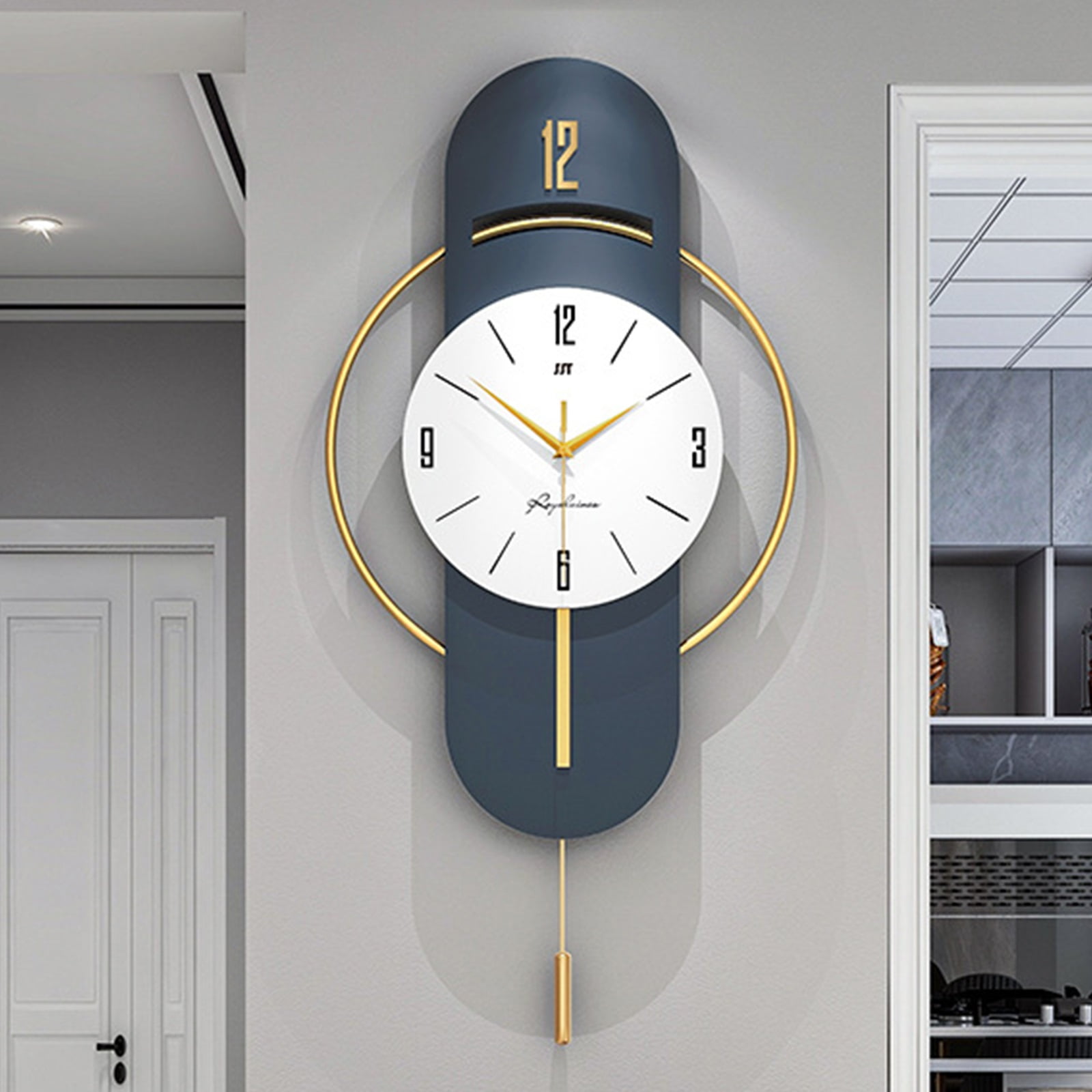 Wall Clock, Wall Clocks for Living Room, Modern Decorative Pendulum ...