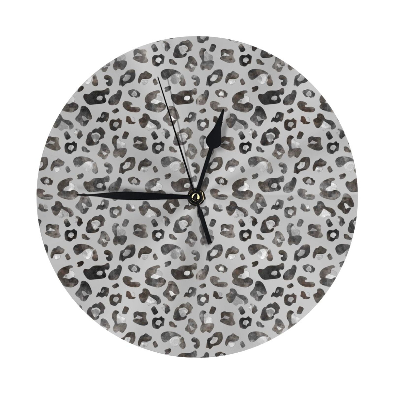 Wall Clock, Wild Animal Leopard Print Wall Clocks Battery Operated ...