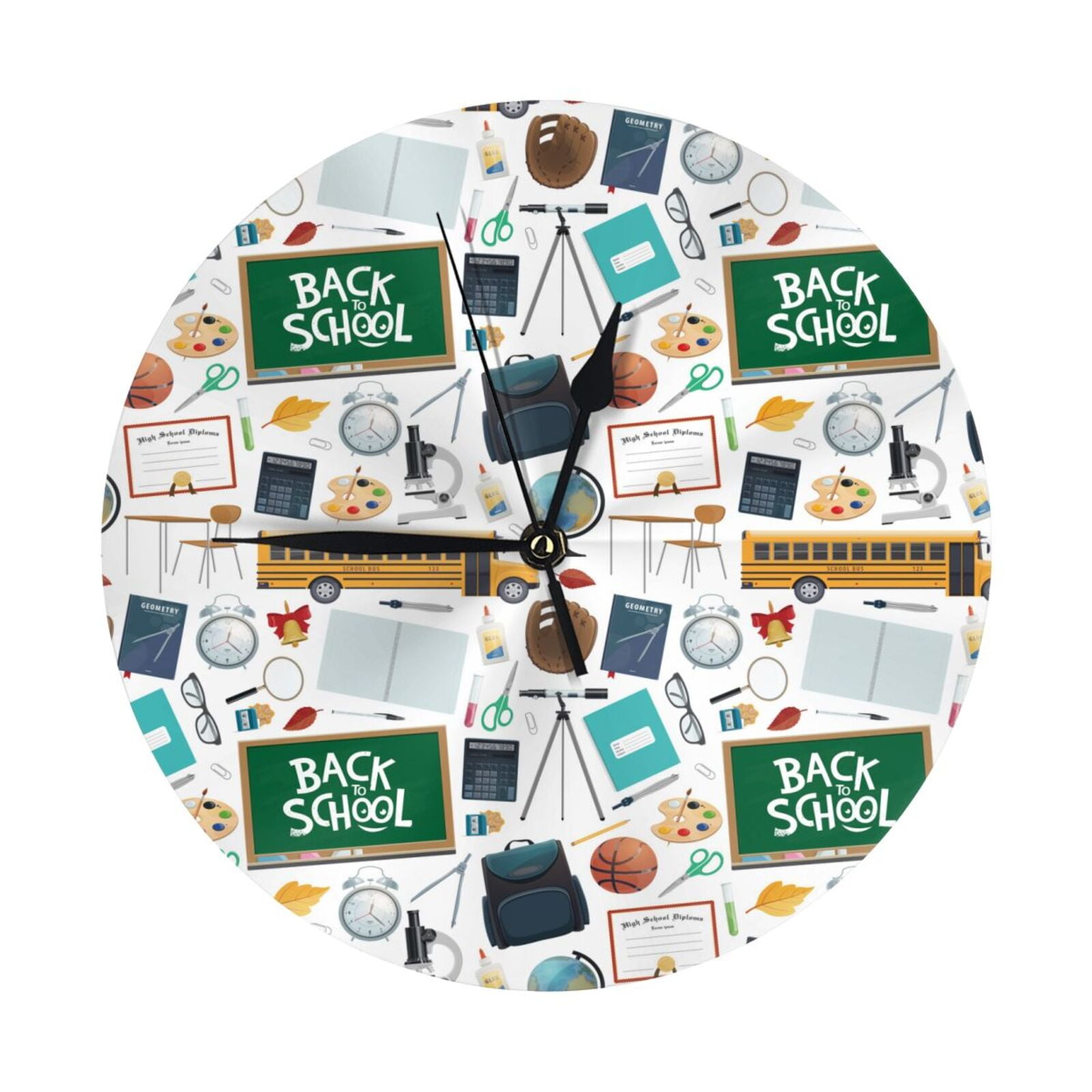 Wall Clock, back to school A Wall Clocks Battery Operated Silent ...
