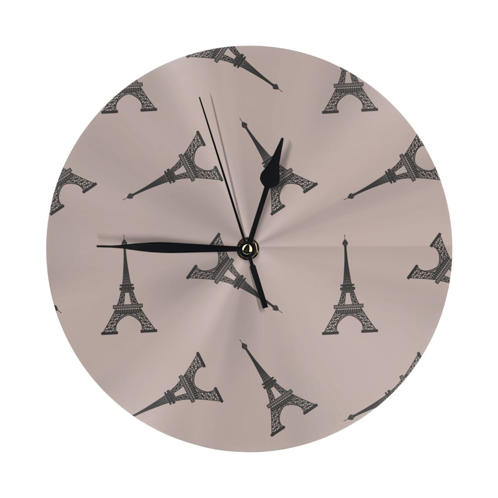 Wall Clock black Eiffel Tower Wall Clocks Battery Operated, Modern Wall ...