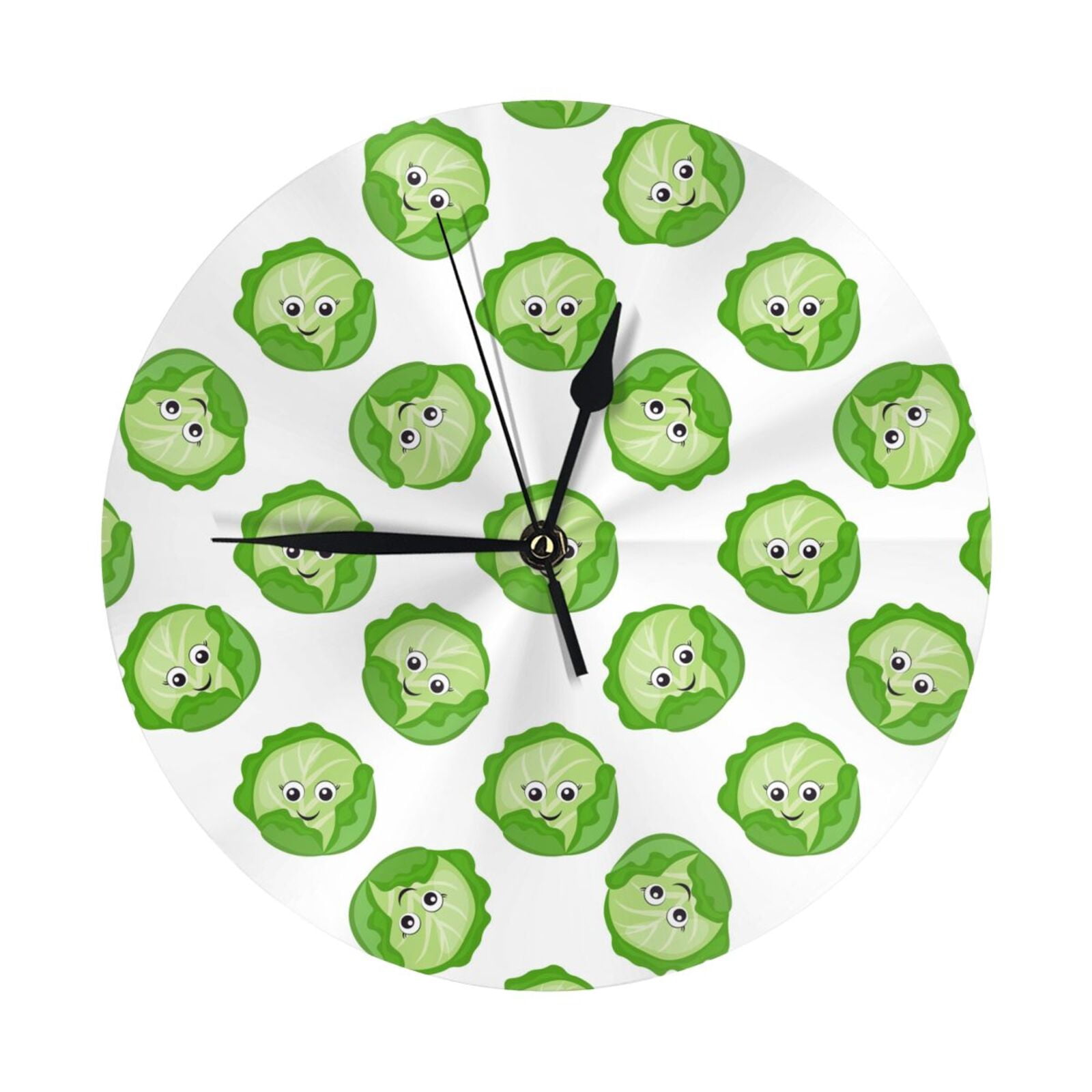 Wall Clock, bright cabbage cute eyes funny Wall Clocks Battery Operated ...