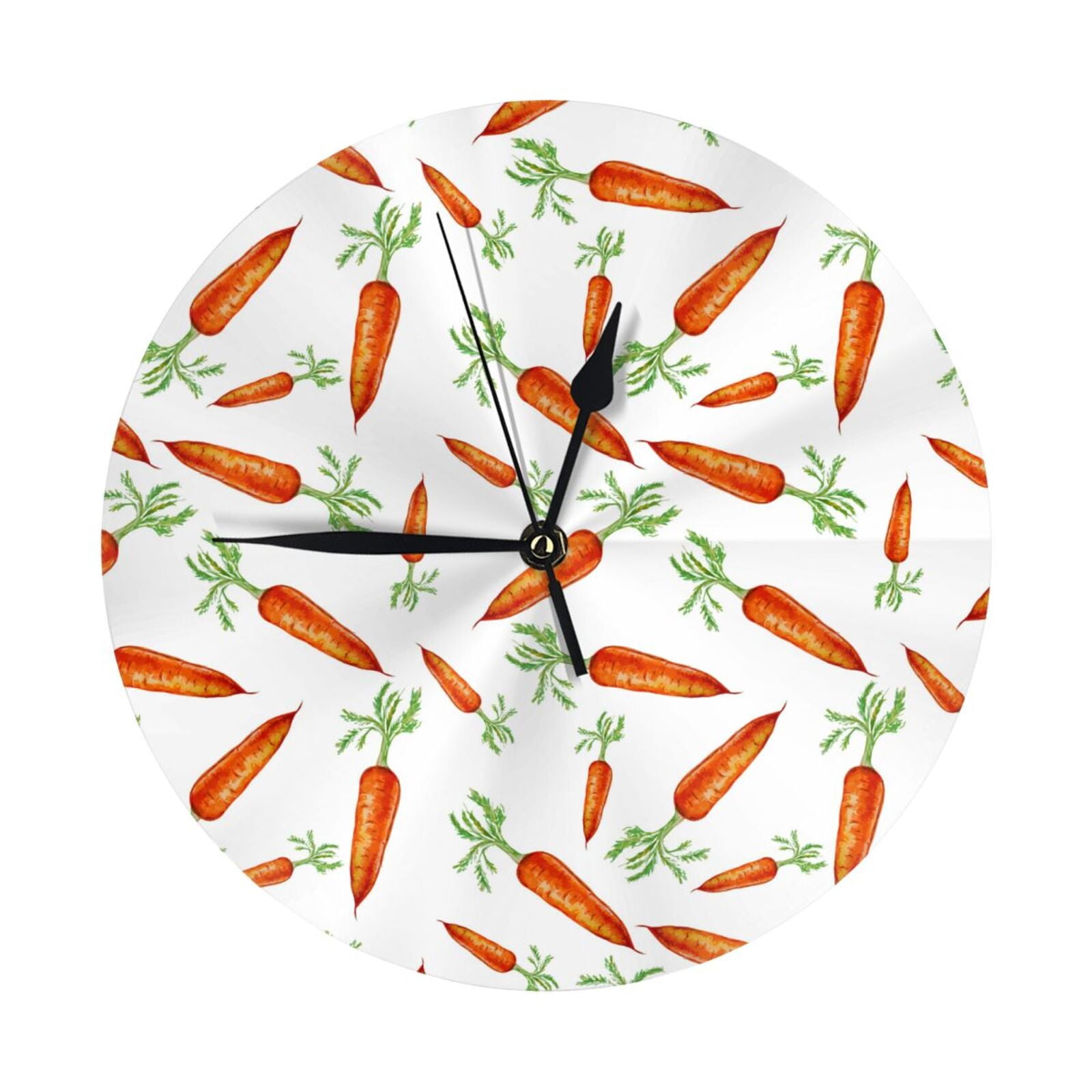 Wall Clock, carrots Wall Clocks Battery Operated Silent Kitchen Office ...