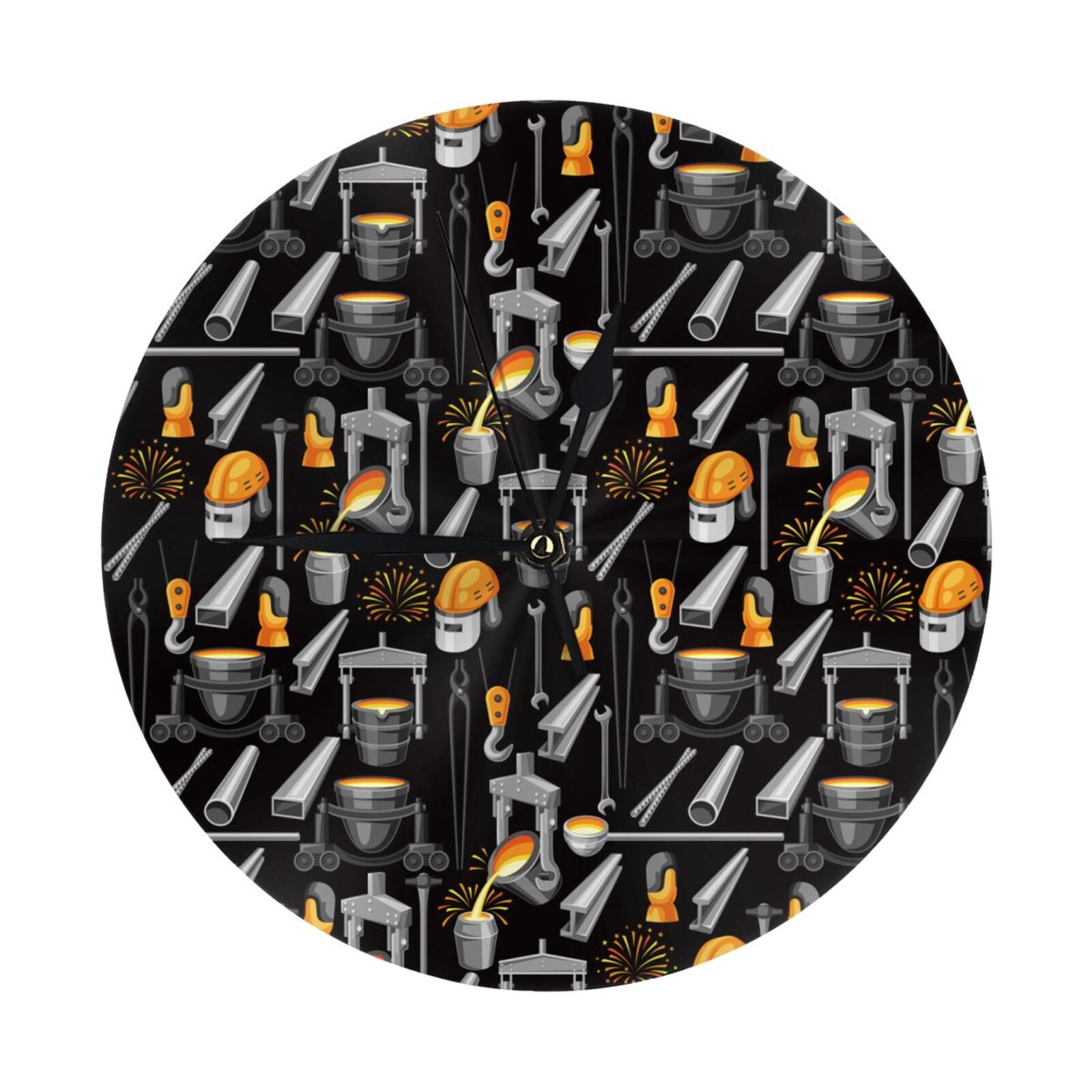 Wall Clock construction tools Wall Clocks Battery Operated, Modern Wall ...