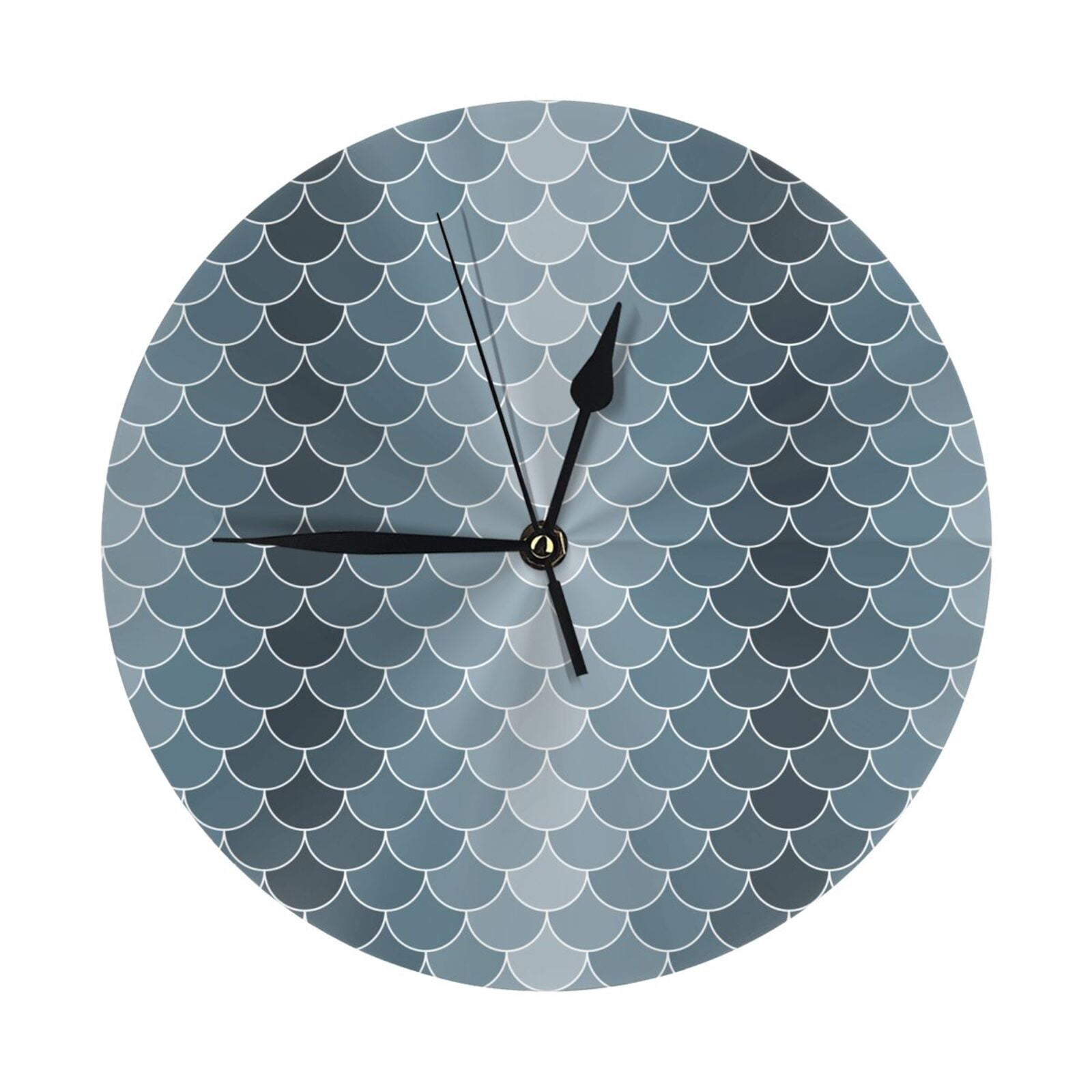 Wall Clock, cool gray scale fish scales Wall Clocks Battery Operated ...