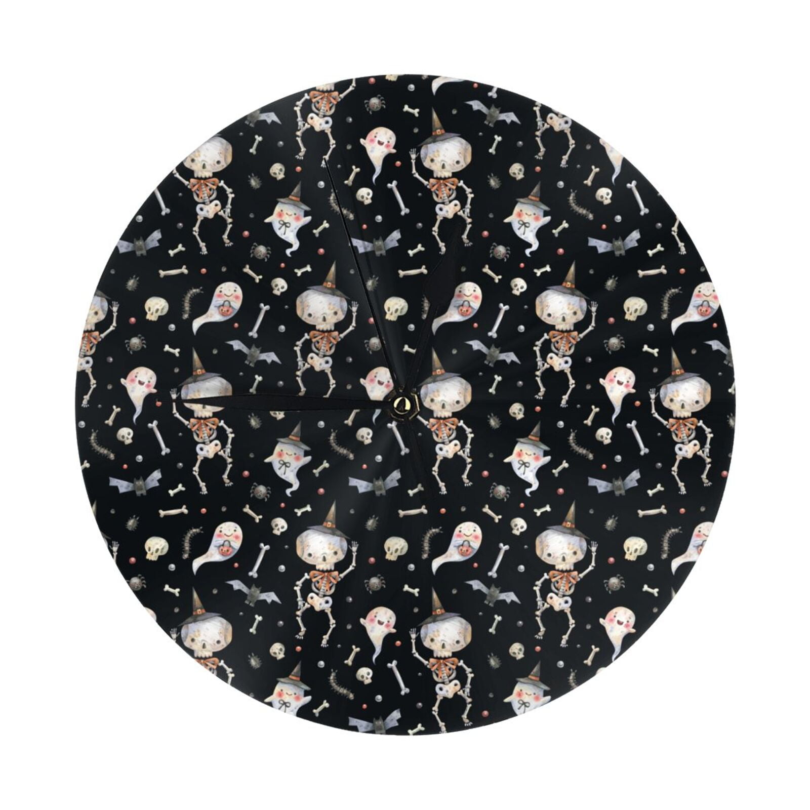 Wall Clock cute Skull bone Wall Clocks Battery Operated, Modern Wall ...