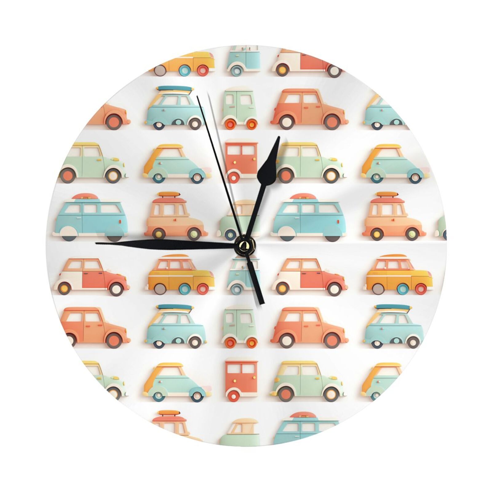 Wall Clock cute cartoon SUV RV Wall Clocks Battery Operated, Modern ...