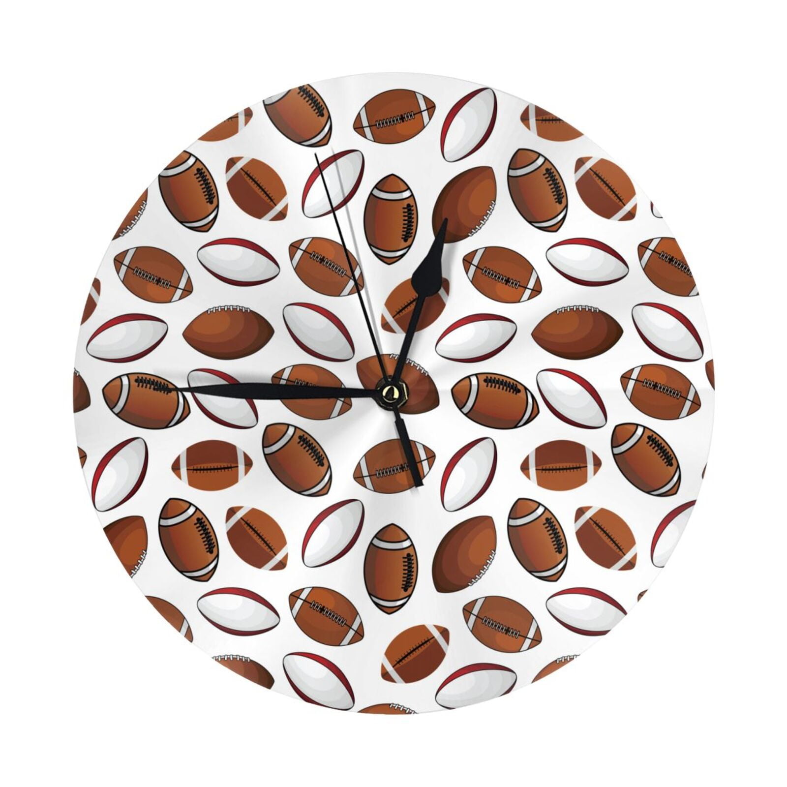 Wall Clock football AB Wall Clocks Battery Operated, Modern Wall Clock ...