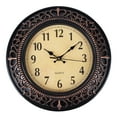 Wall Clock Silent Non Ticking 12 Inch Retro Vintage for Living Room ...