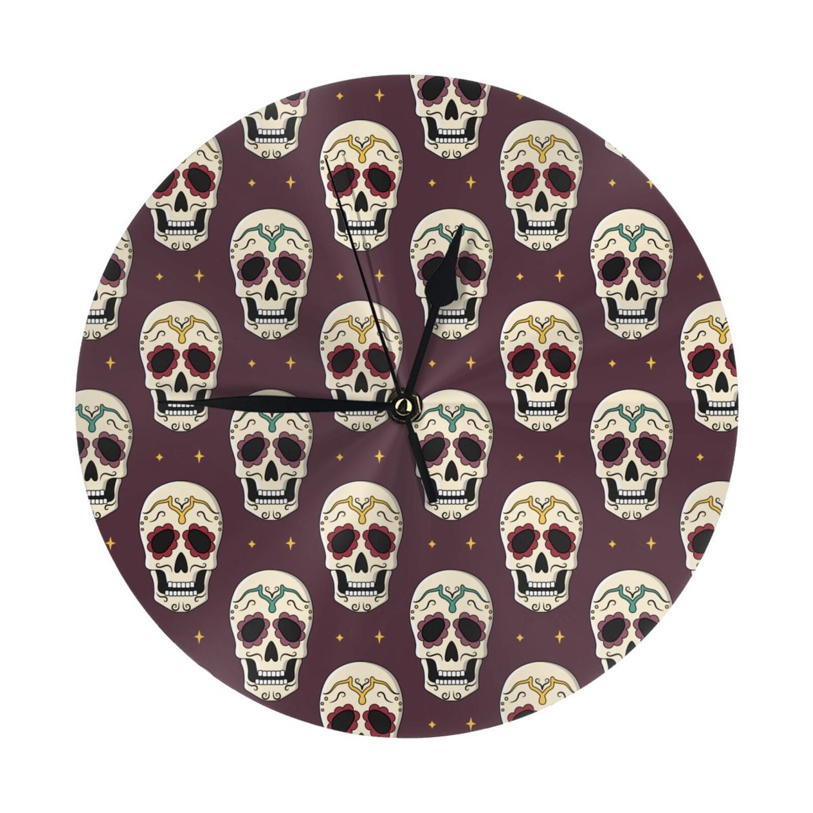 Wall Clock funny Skull star Wall Clocks Battery Operated, Modern Wall ...