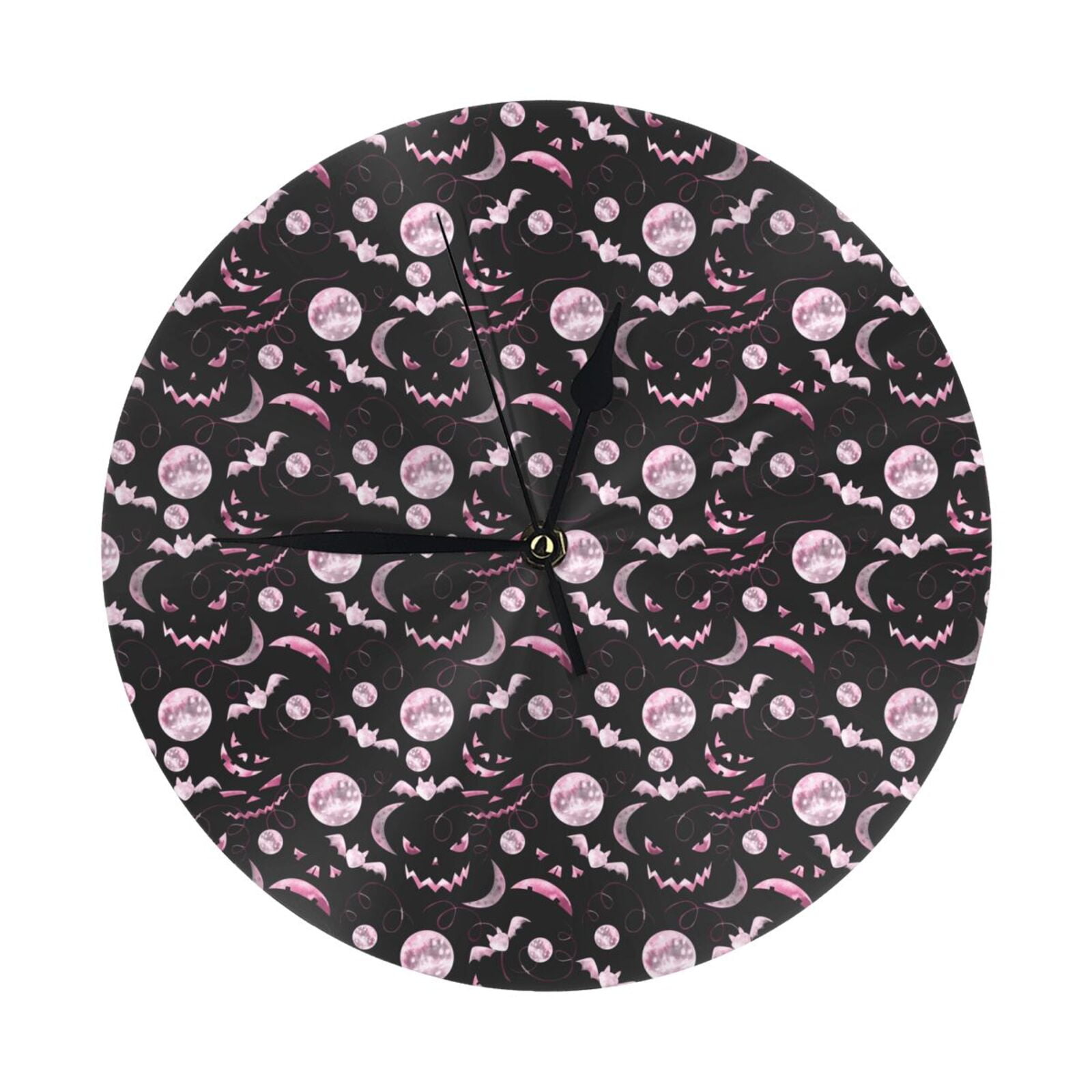 Wall Clock, halloween hat ghost Wall Clocks Battery Operated Silent ...