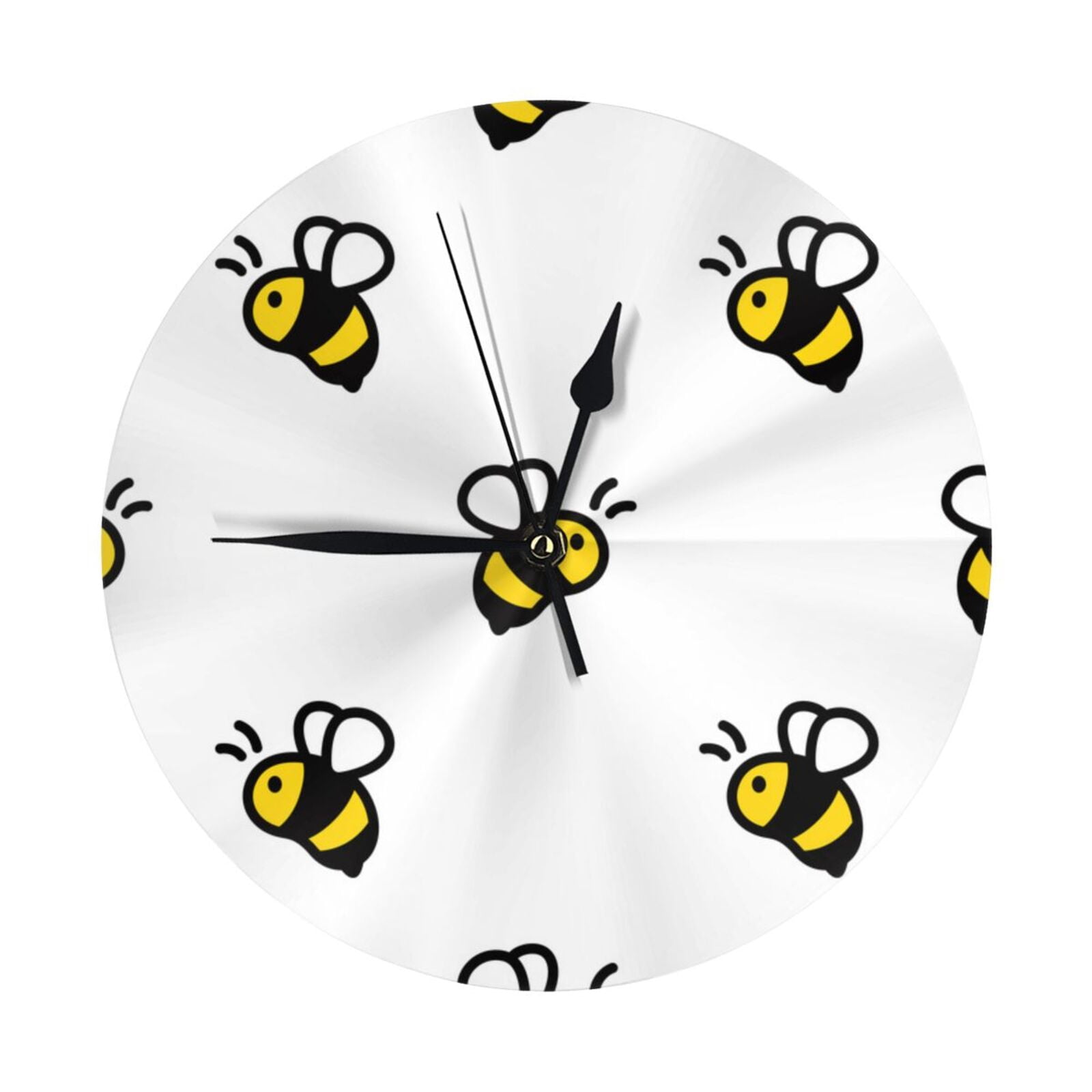 Wall Clock honey bee Wall Clocks Battery Operated, Modern Wall Clock ...