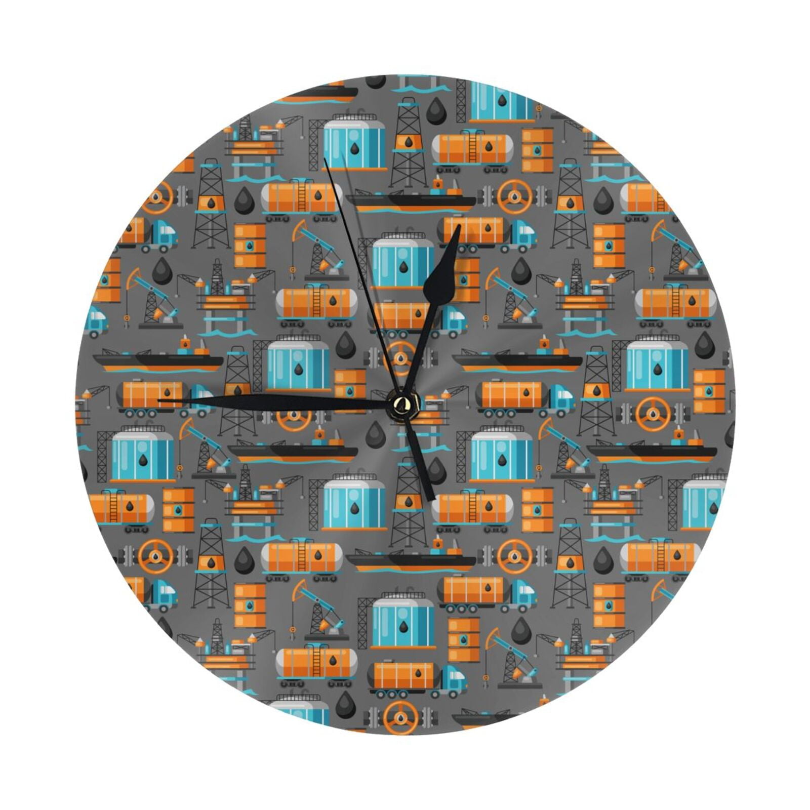 Wall Clock industrial transportation Wall Clocks Battery Operated ...