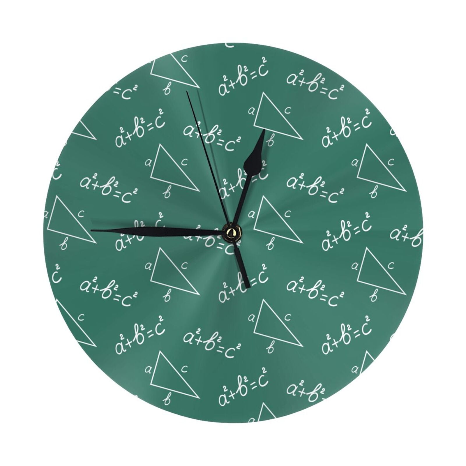 Wall Clock, math formula equation Wall Clocks Battery Operated Silent ...