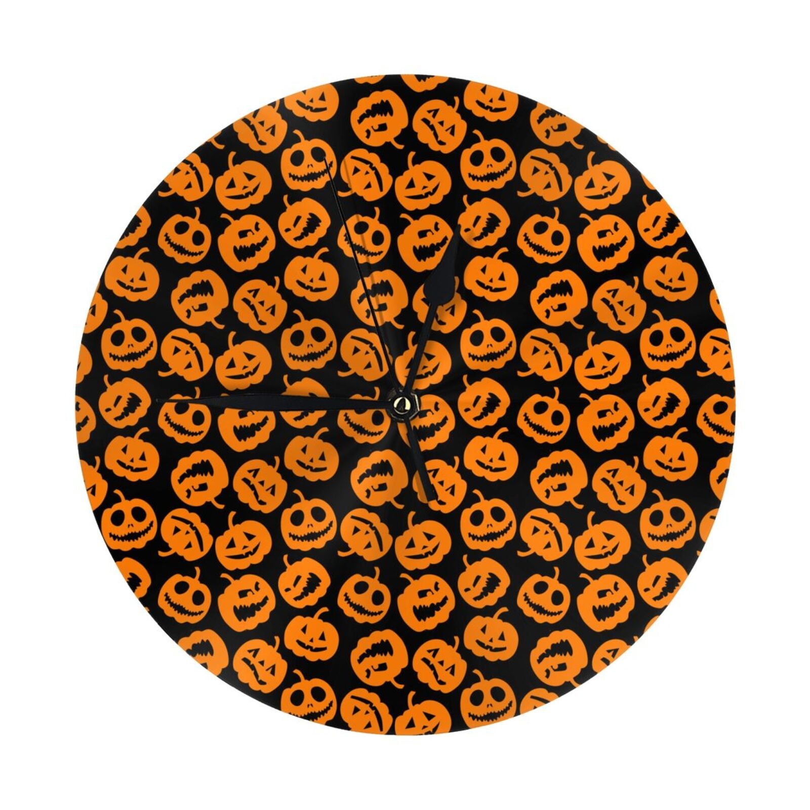 Wall Clock, pumpkins halloween Wall Clocks Battery Operated Silent ...