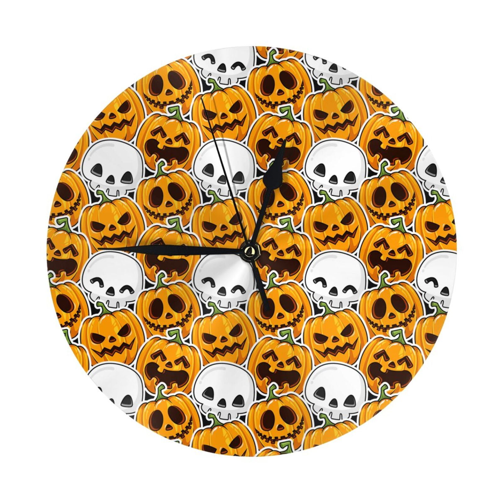 Wall Clock, pumpkins halloween cartoon Wall Clocks Battery Operated ...