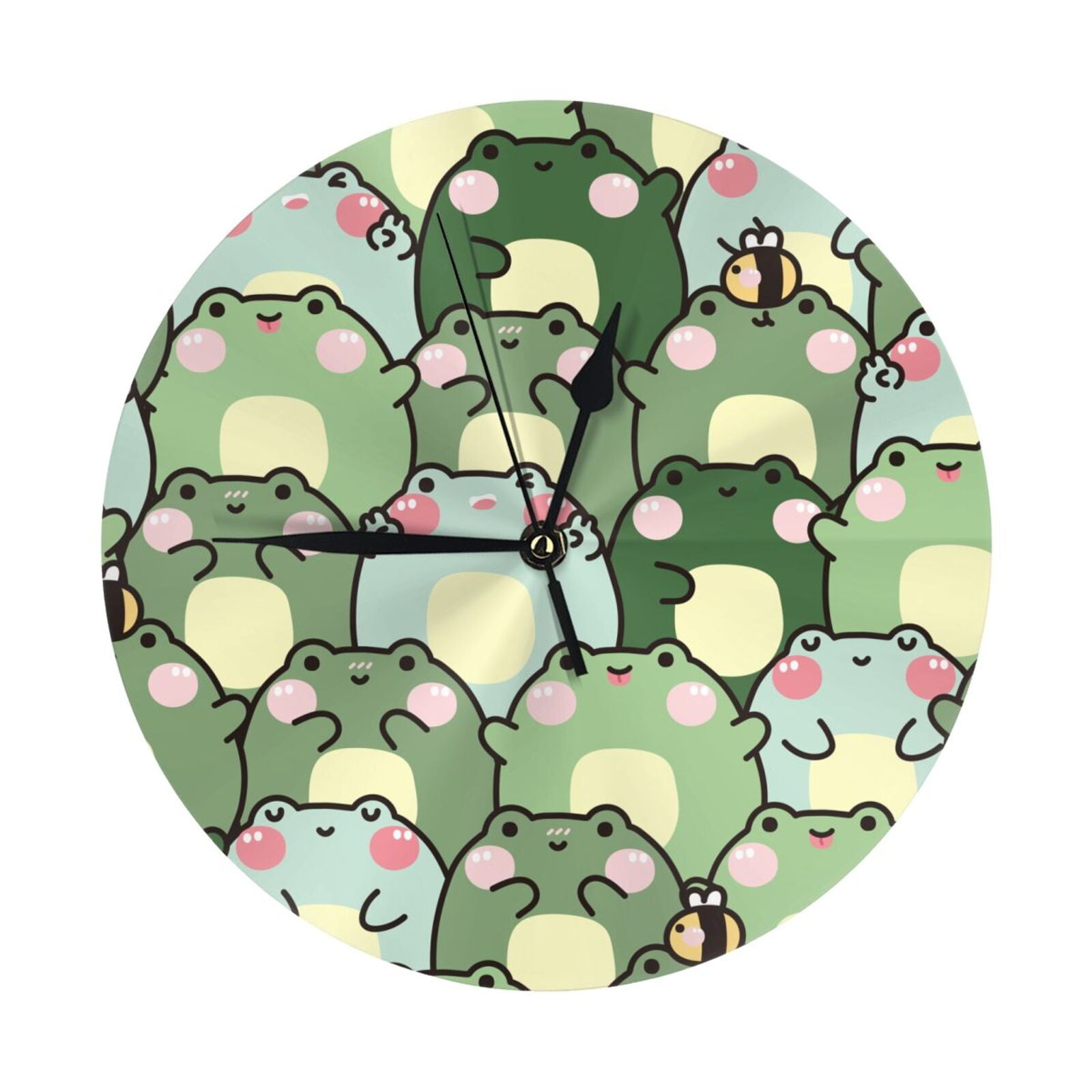 Wall Clock shy frog Wall Clocks Battery Operated, Modern Wall Clock for ...