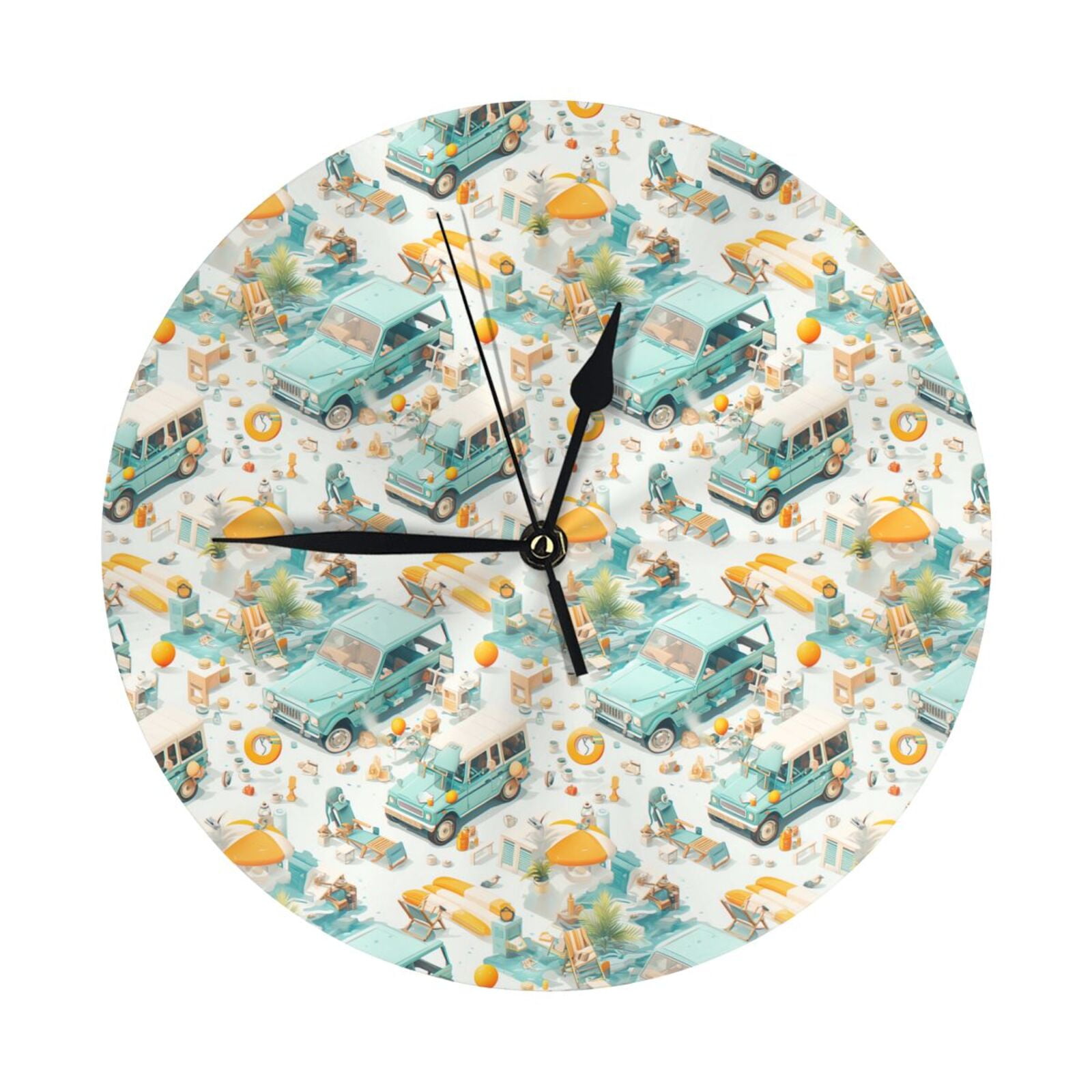 Wall Clock, travel SUV RV camping Wall Clocks Battery Operated Silent ...