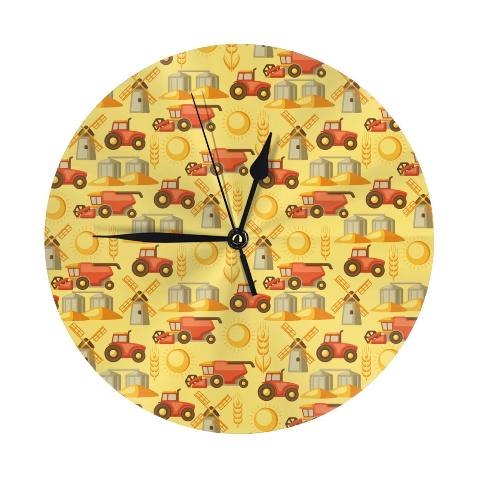 Wall Clock truck windmill Wall Clocks Battery Operated, Modern Wall ...