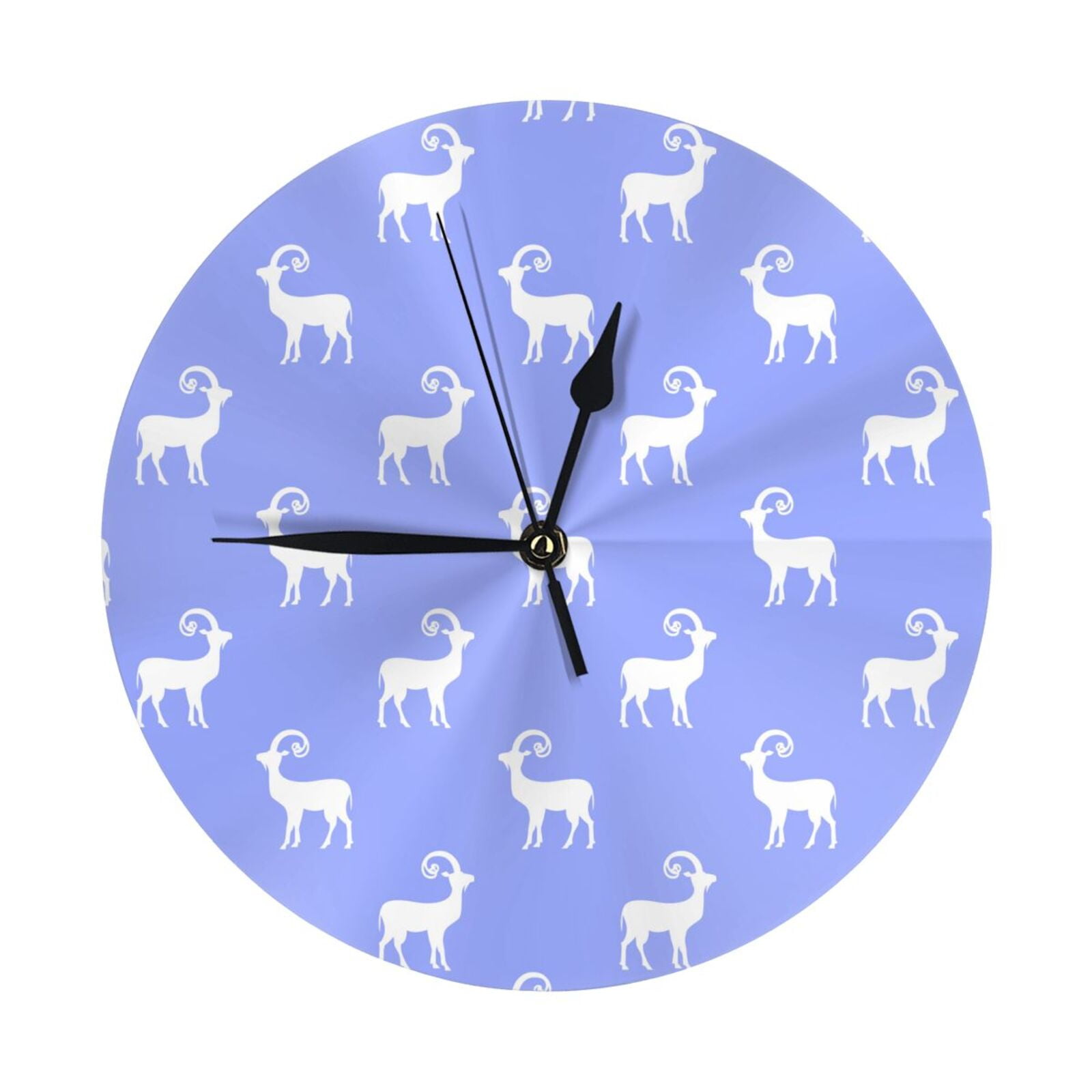 Wall Clock, white Mountain Goat cute Wall Clocks Battery Operated ...