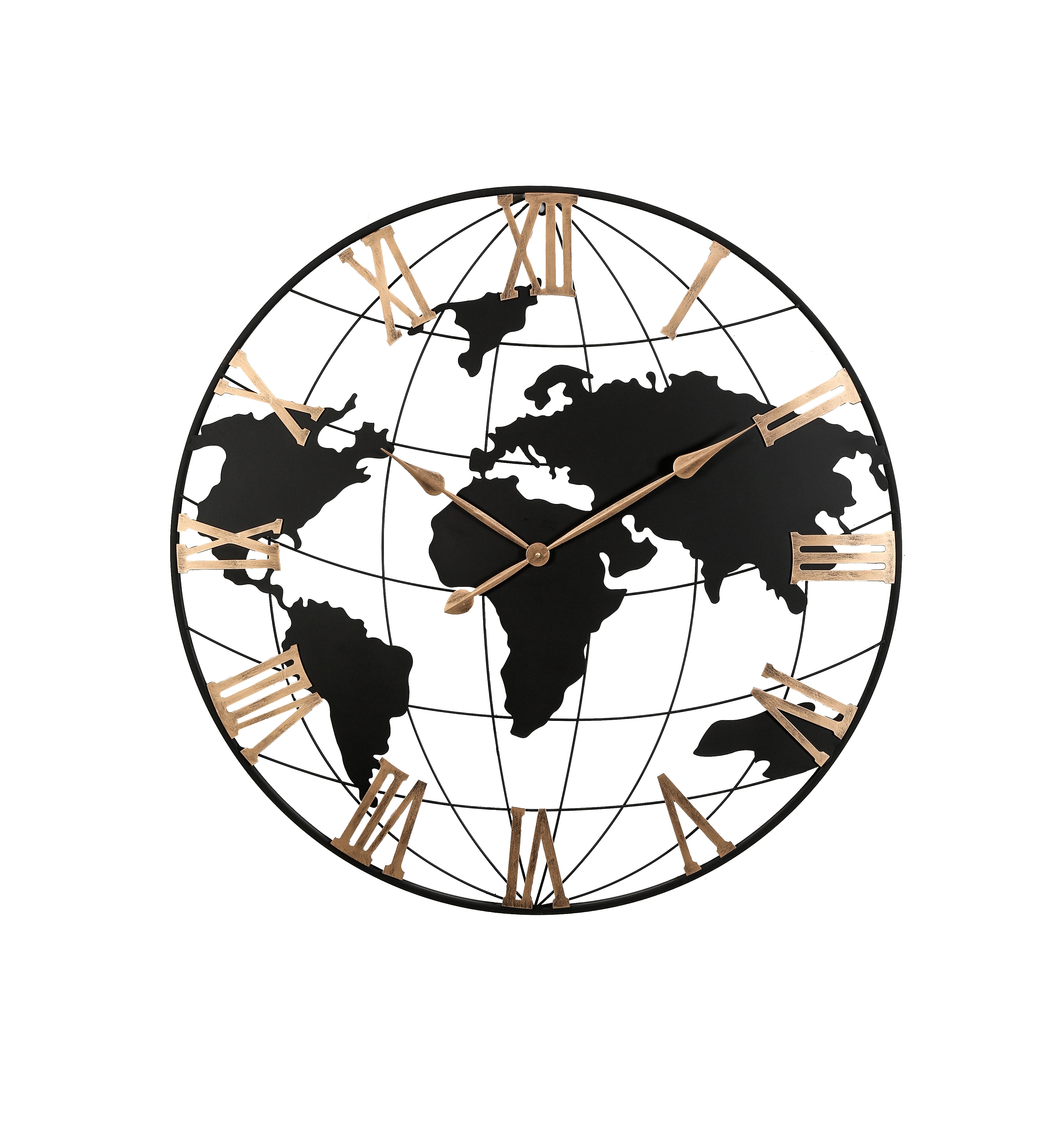 Wall Clocks 36 Inch Extra Giant Large Black Metal Wall Clock, Modern ...
