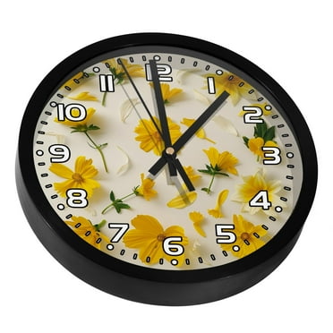 Stonebriar 18" Brown Analog Round Farmhouse Battery Operated Wall Clock ...