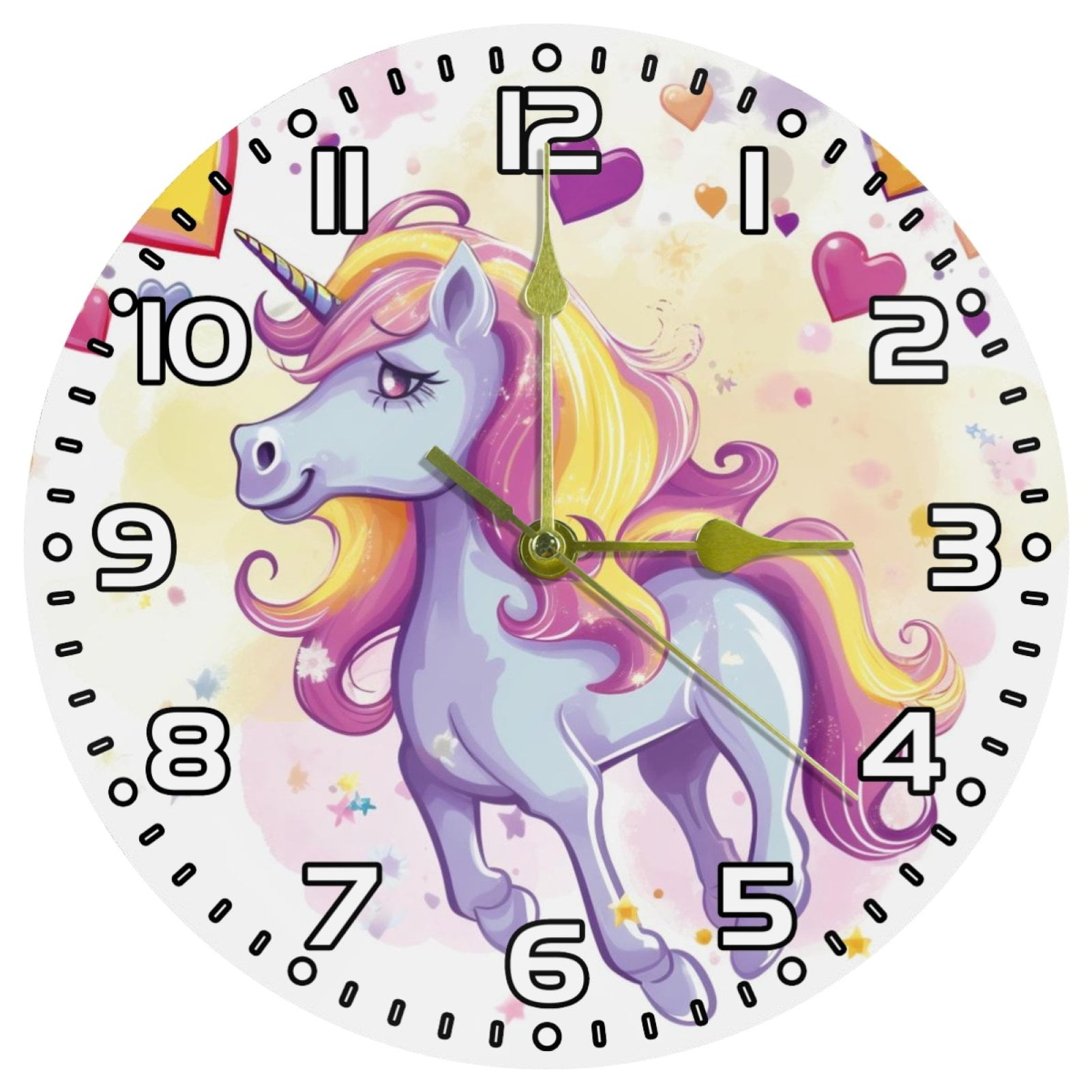 Wall Clocks Battery Operated Modern Clocks Round Silent Clock 9.85 in ...