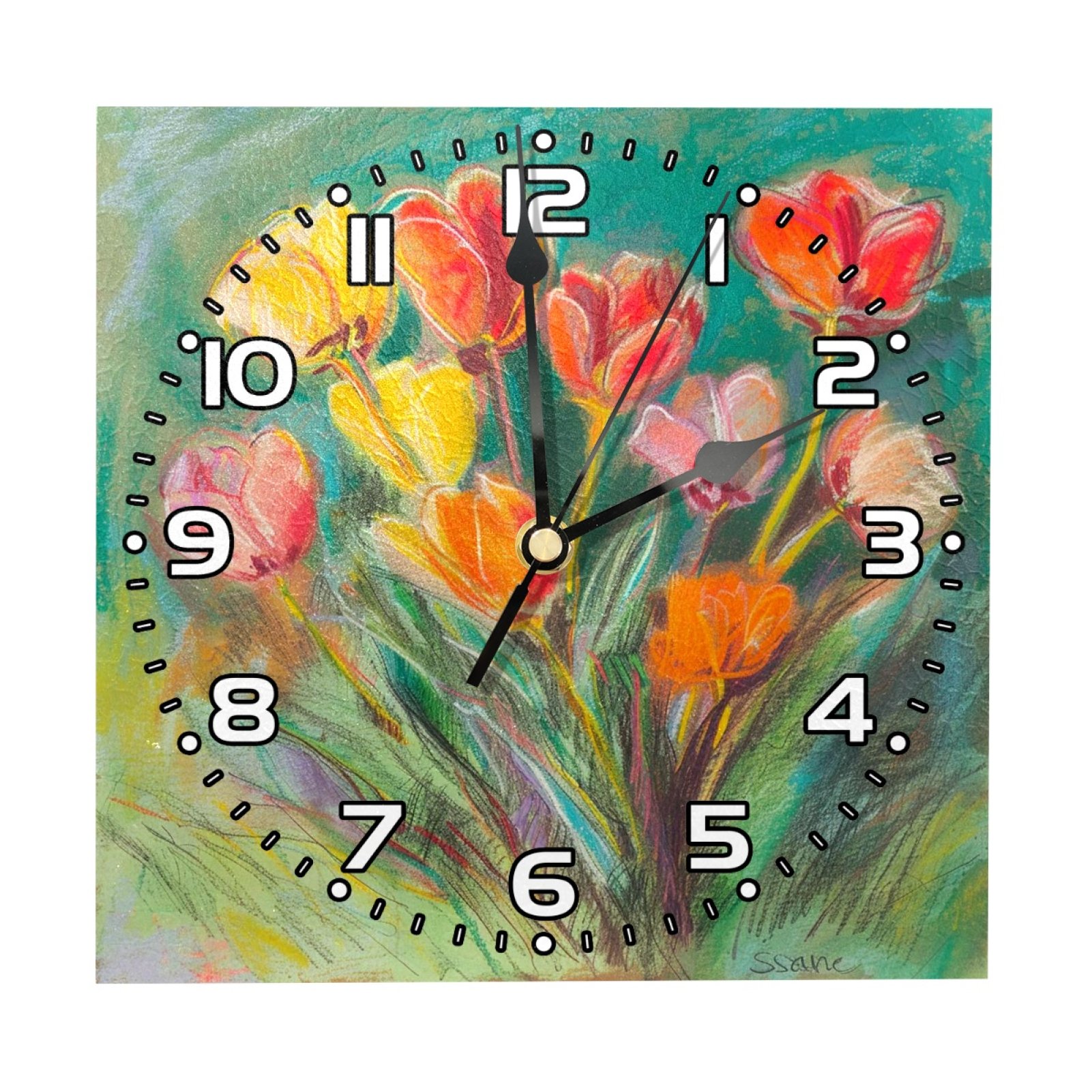 Wall Clocks Battery Operated Modern Clocks Square Silent Clock 7.87 in ...