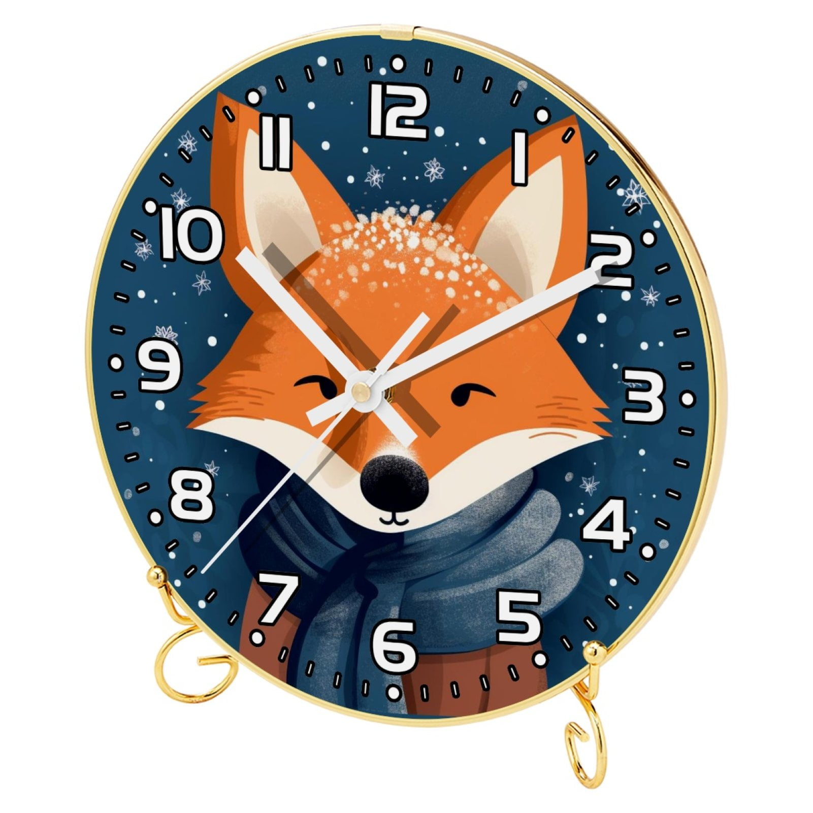 Wall Clocks Battery Operated Round Silent Clock 9.4 in,Animal Red ...