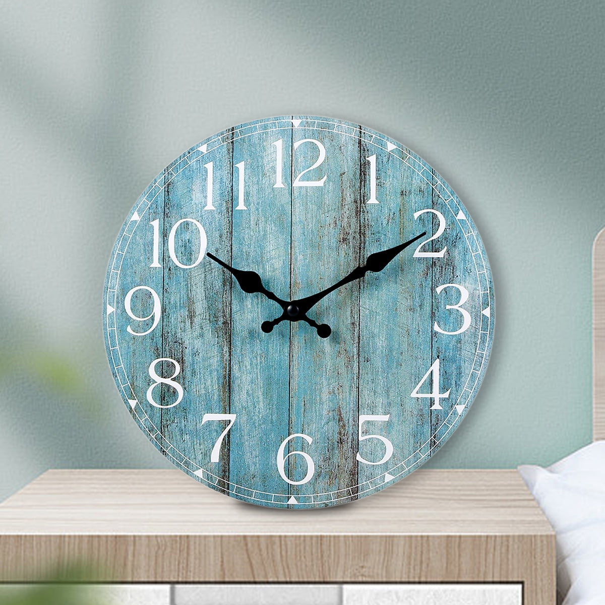 Vintage Silent Non-Ticking Wall Clock: Battery Operated, Ideal for Home ...