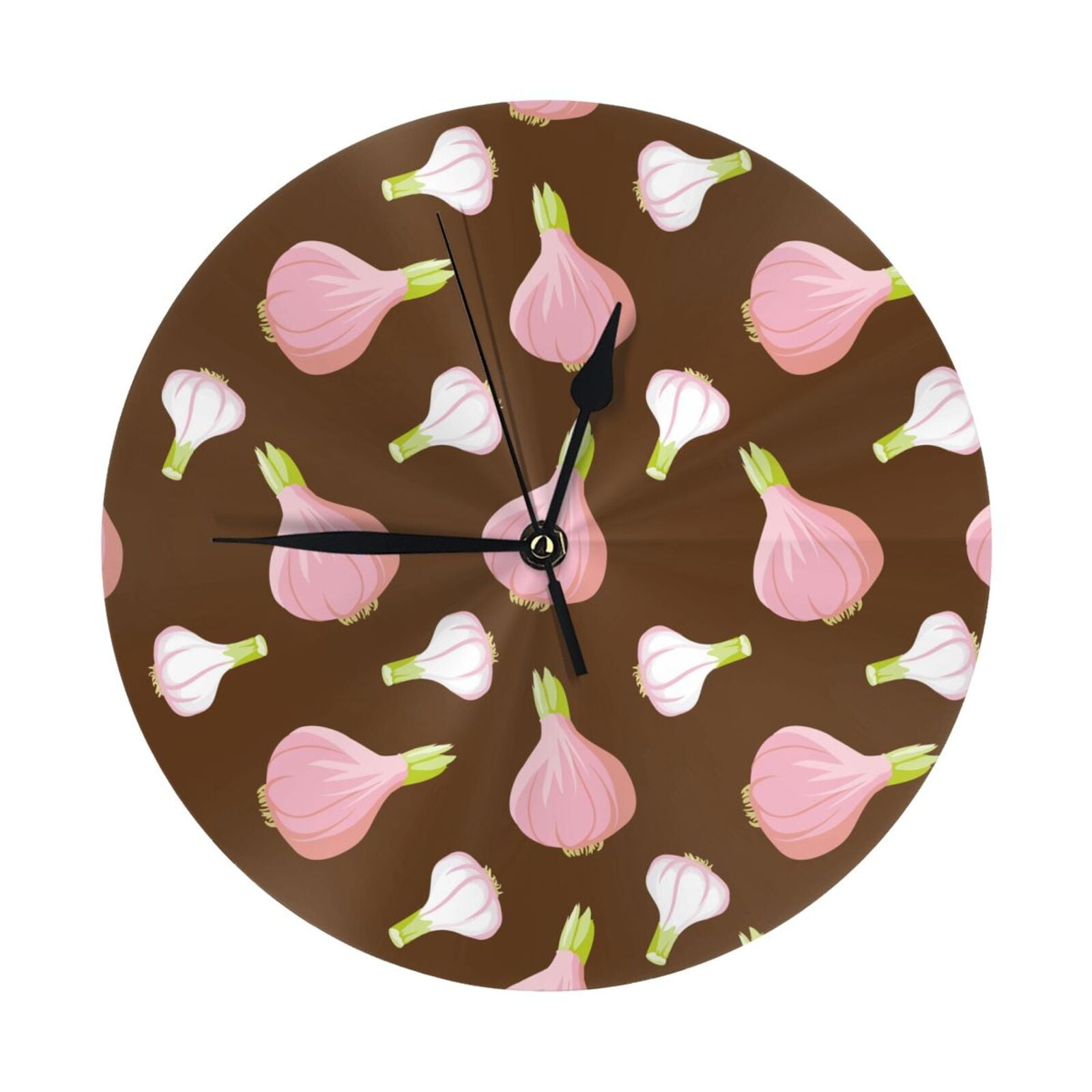 Wall Clocks Battery Operated, cartoon Onion Pattern 9.8 Inch Silent Non ...