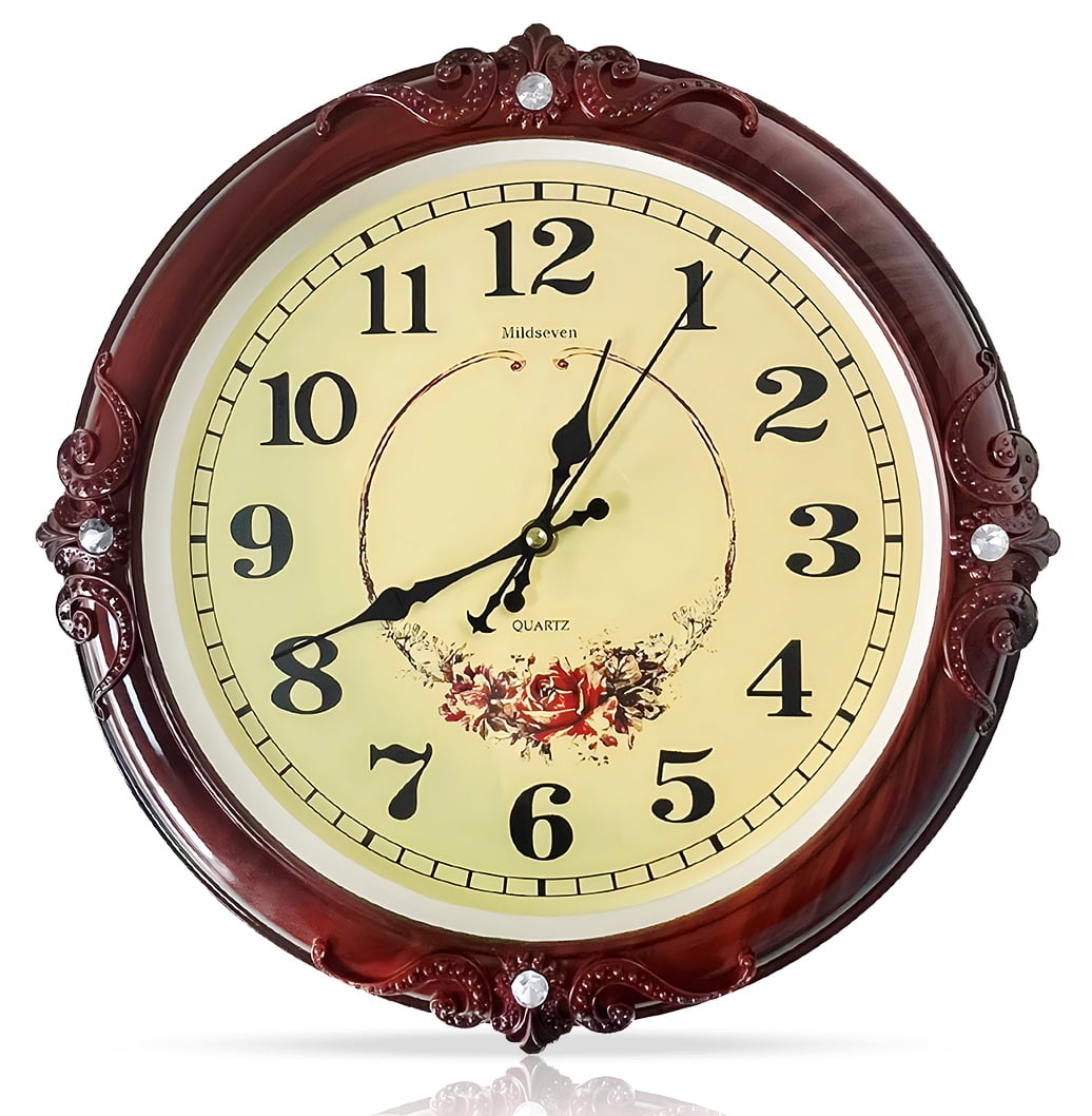 2CFun 13" Retro Indoor Wall Clock, Silent Mechanism - Walmart.com