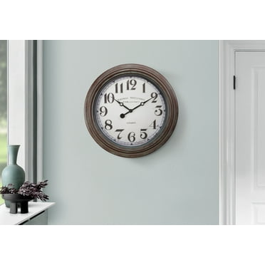 Bedford Clock Collection George 22 inch Chestnut Brown Wood Chiming ...