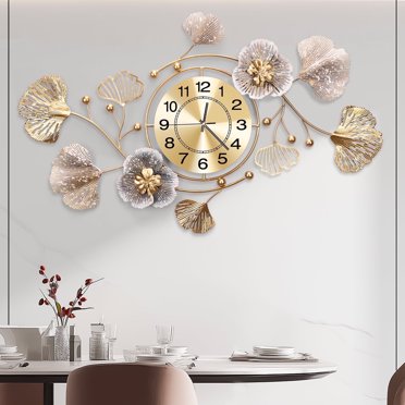 PWR+ Musical Motion Wall Clock | Melodies and Moving Face | Color: Dark ...