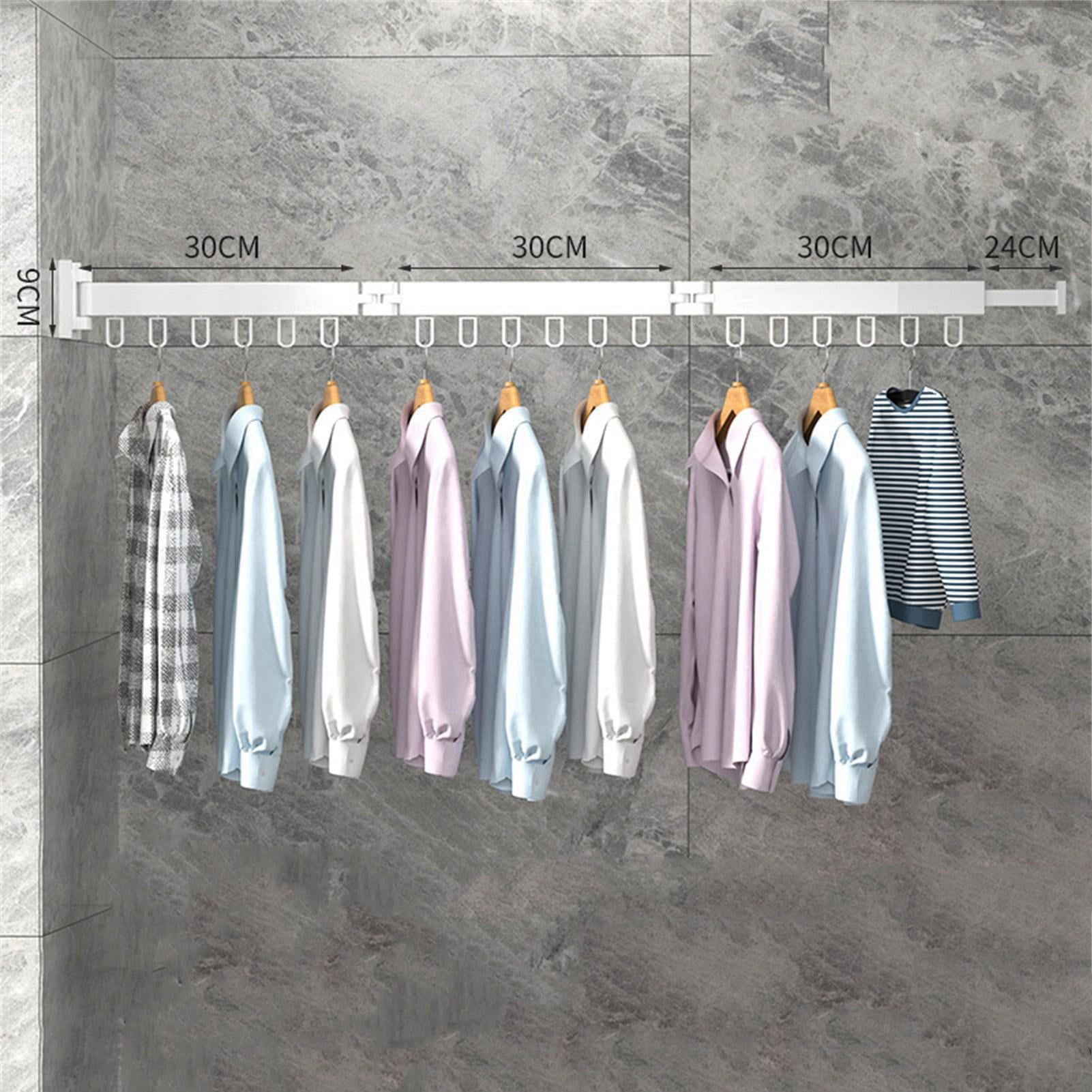 Wall Clothes Drying Rack Retractable Space Saving Rotating Ring Simple ...