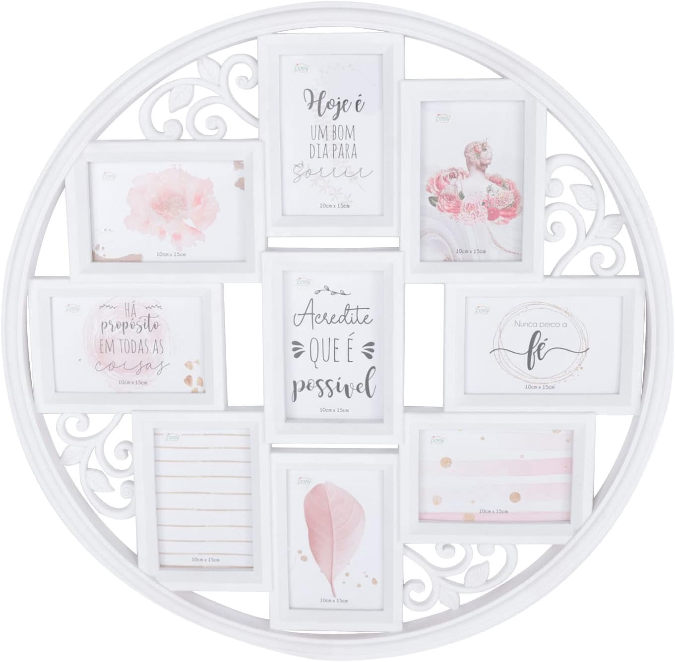 Wall Collage Picture Frames,4x6inch Round Circular Wall hanging Picture ...