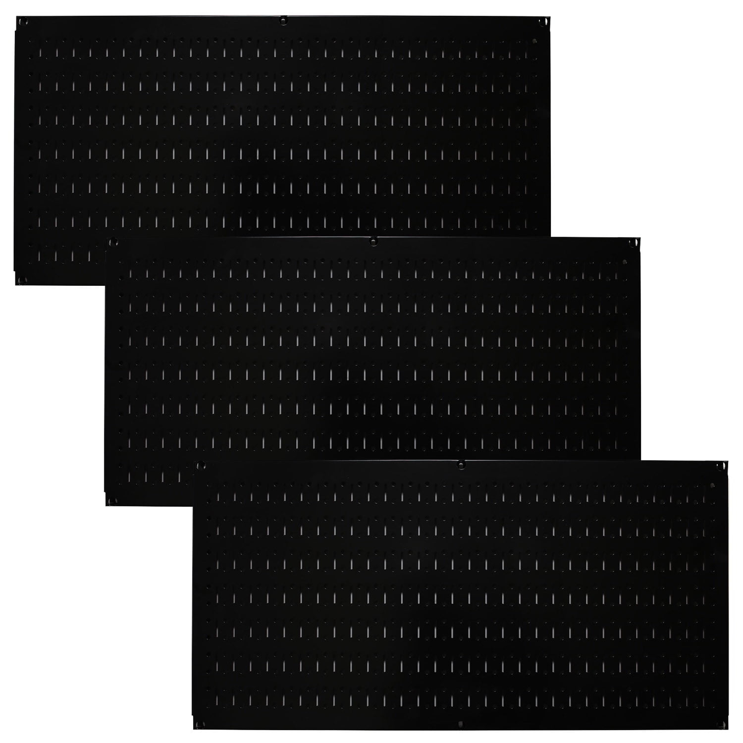 Wall Control Pegboard Value Pack - 3 Pack of Black Metal Pegboard for ...