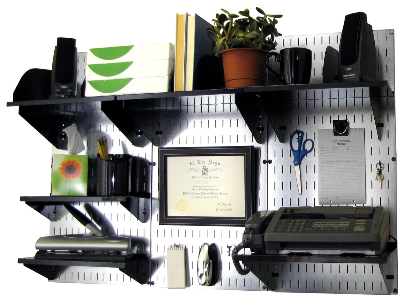 Wall Control B1296668 Office Wall Mount Desk Storage & Organization Kit ...