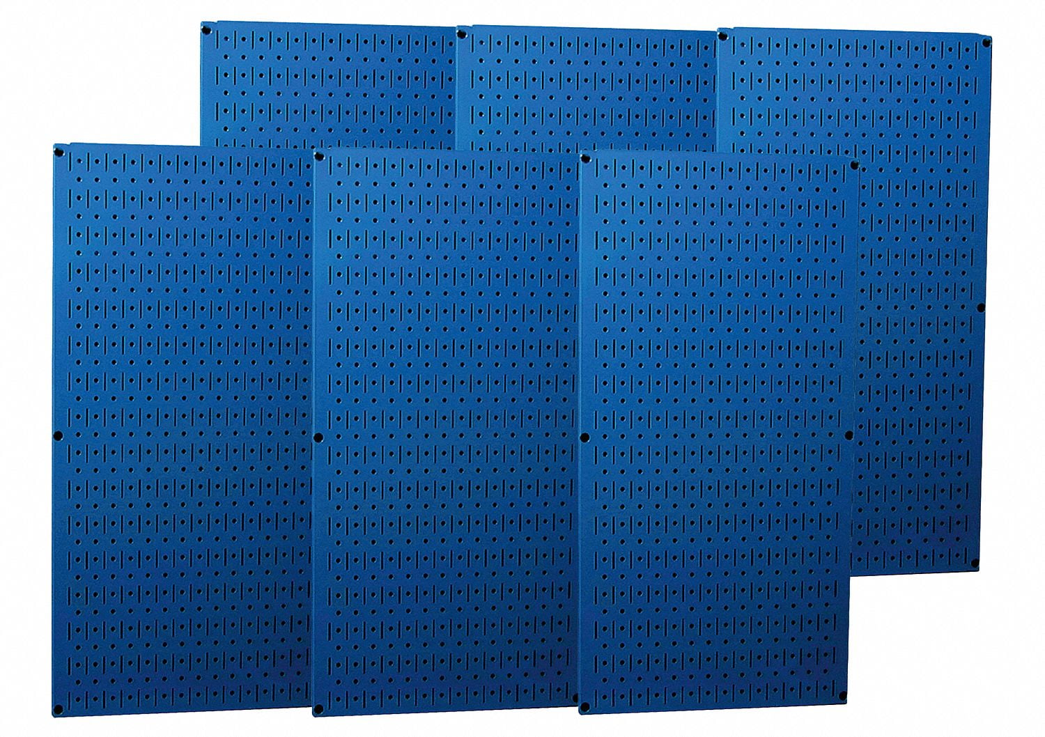 Wall Control Industrial Metal Pegboard - Blue - Six 16 x 32 in. Panels ...