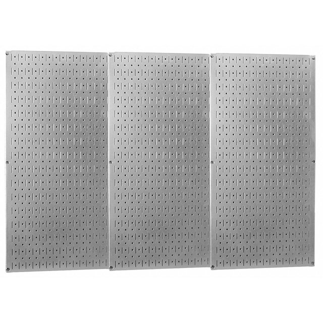 Wall Control Industrial Metal Pegboard - Galvanized Metal - Three 16 x ...