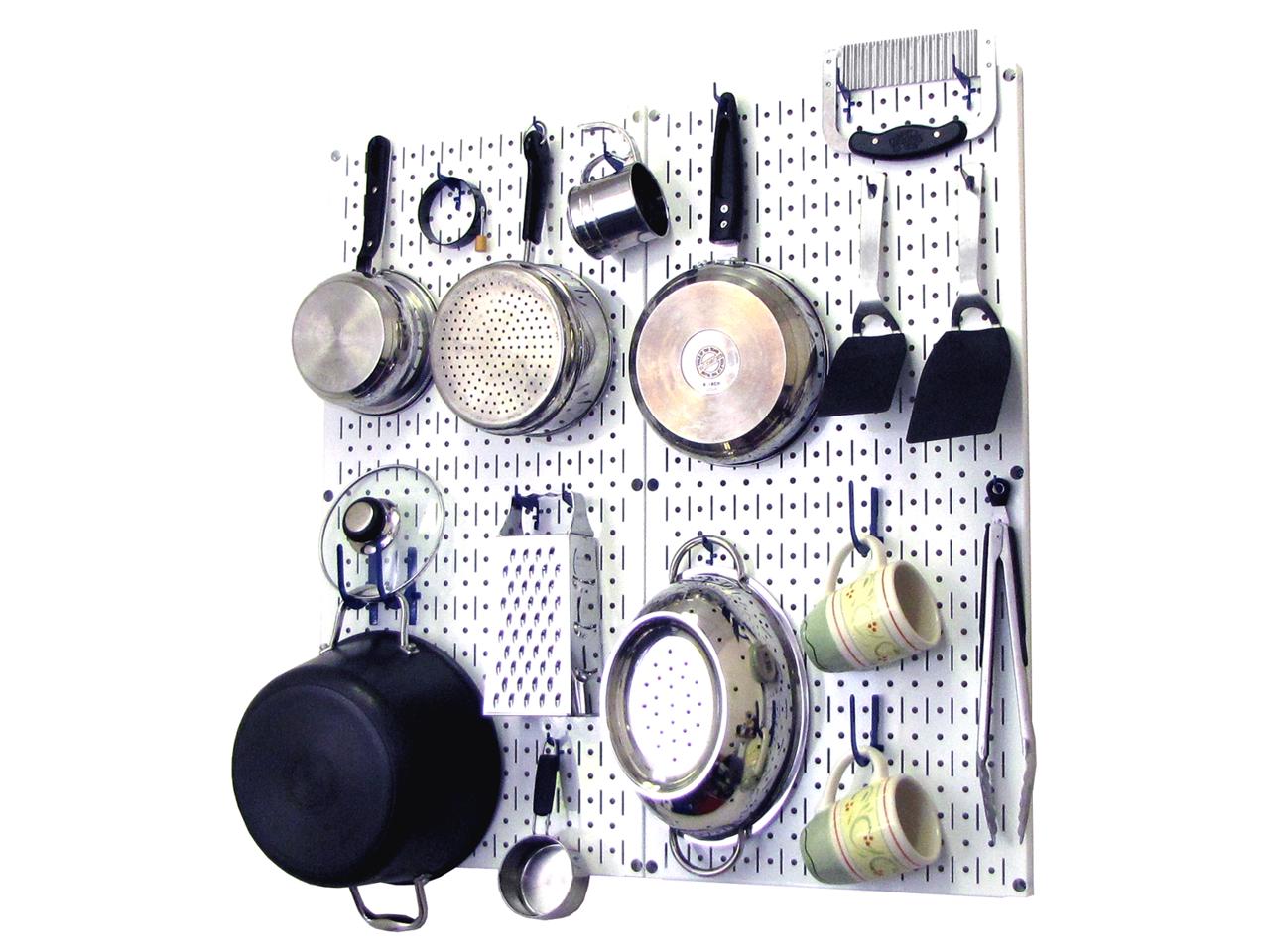 Wall Control Kitchen Pegboard Organizer Pots and Pans Pegboard Pack ...