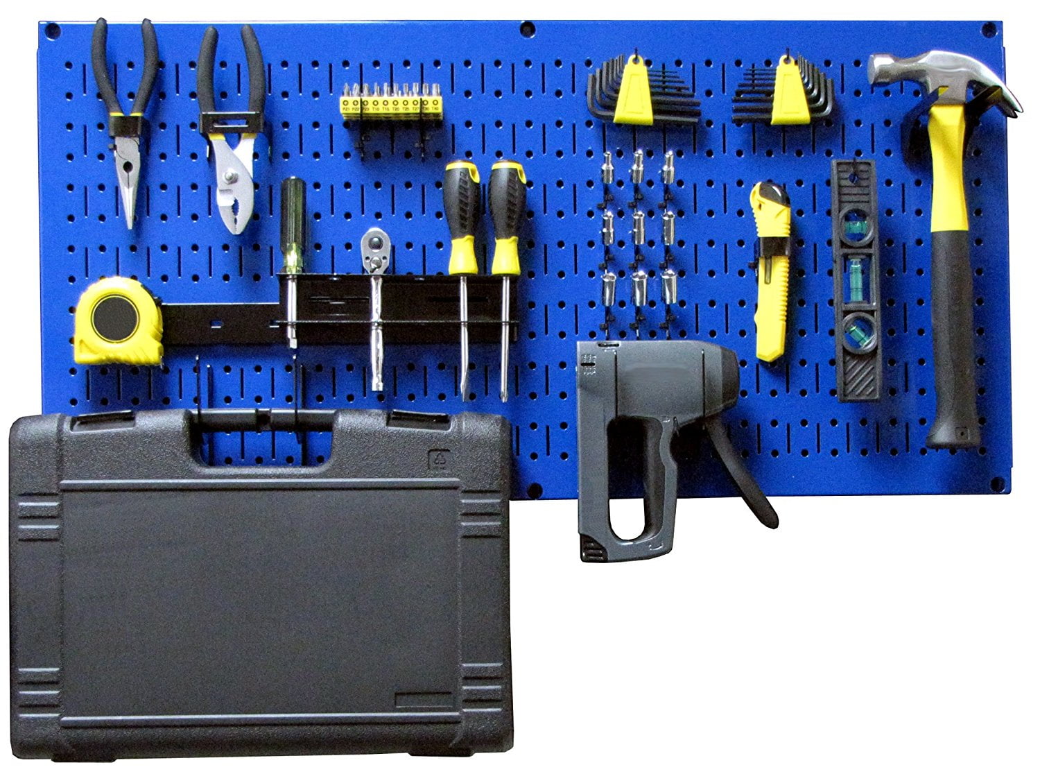 Wall Control Blue Pegboard Garage Kit - Modular Tool Organizer with ...