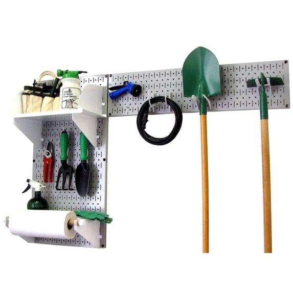 Wall Control Pegboard Garden Tool Board Organizer with Gray Pegboard ...