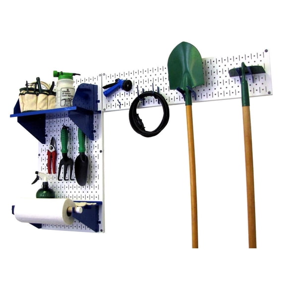 Wall Control Pegboard Garden Tool Board Organizer with White Pegboard ...