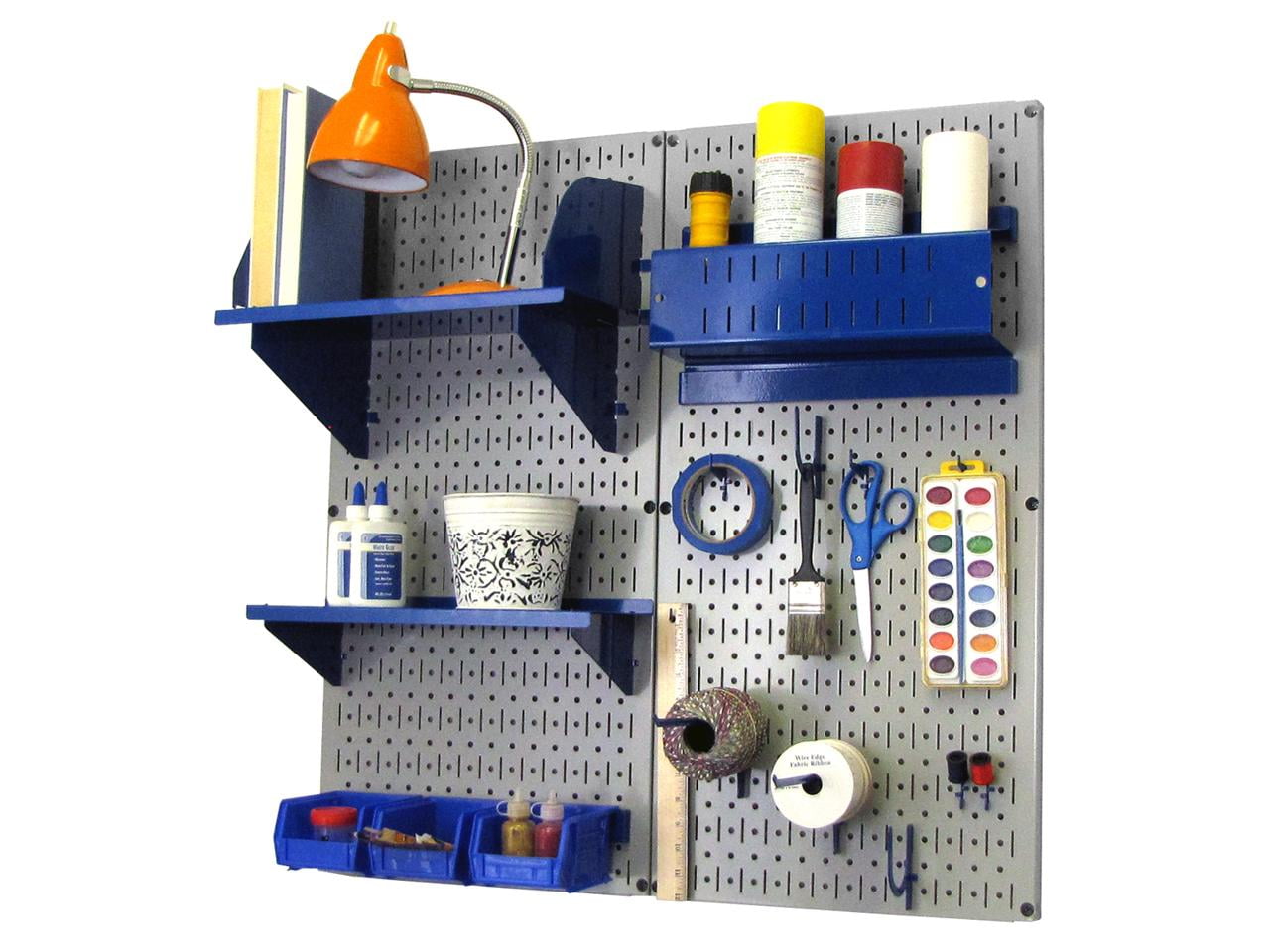 Wall Control Pegboard Hobby Craft Pegboard Organizer Storage Kit with ...