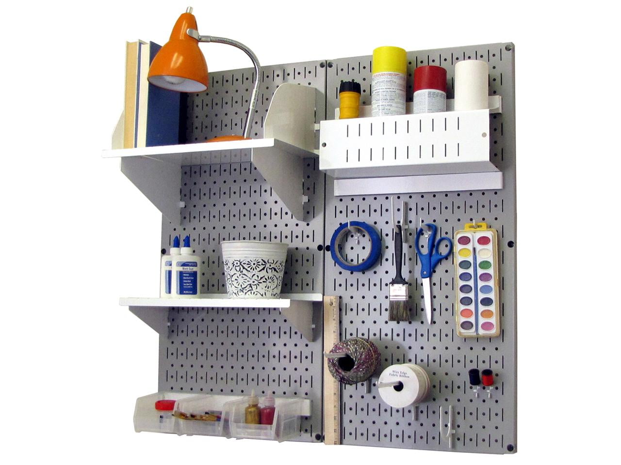 Wall Control Pegboard Hobby Craft Pegboard Organizer Storage Kit with ...
