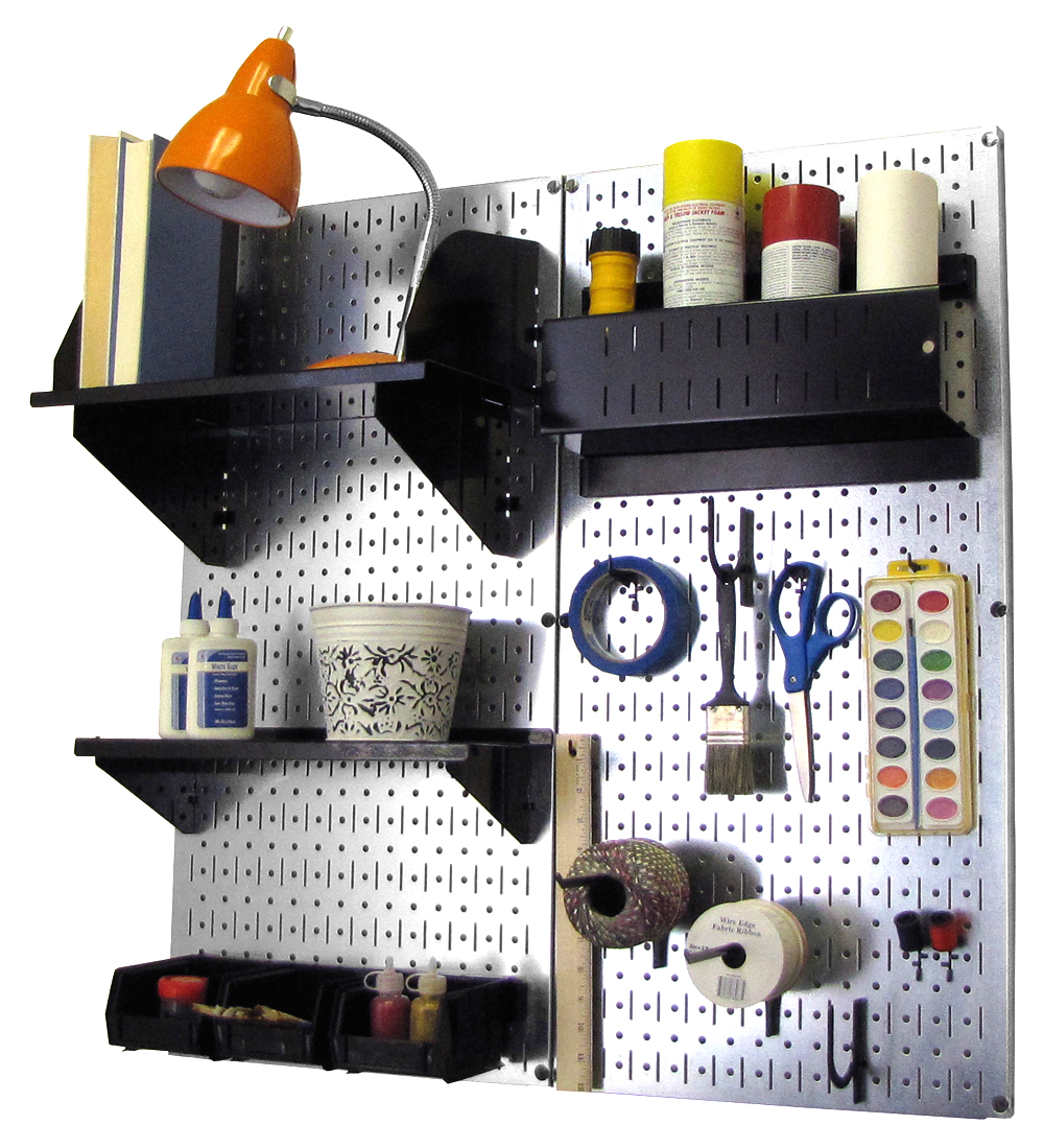 Wall Control Pegboard Hobby Craft Pegboard Organizer Storage Kit with ...
