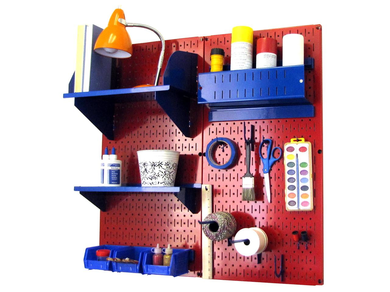Wall Control Pegboard Hobby Craft Pegboard Organizer Storage Kit with ...