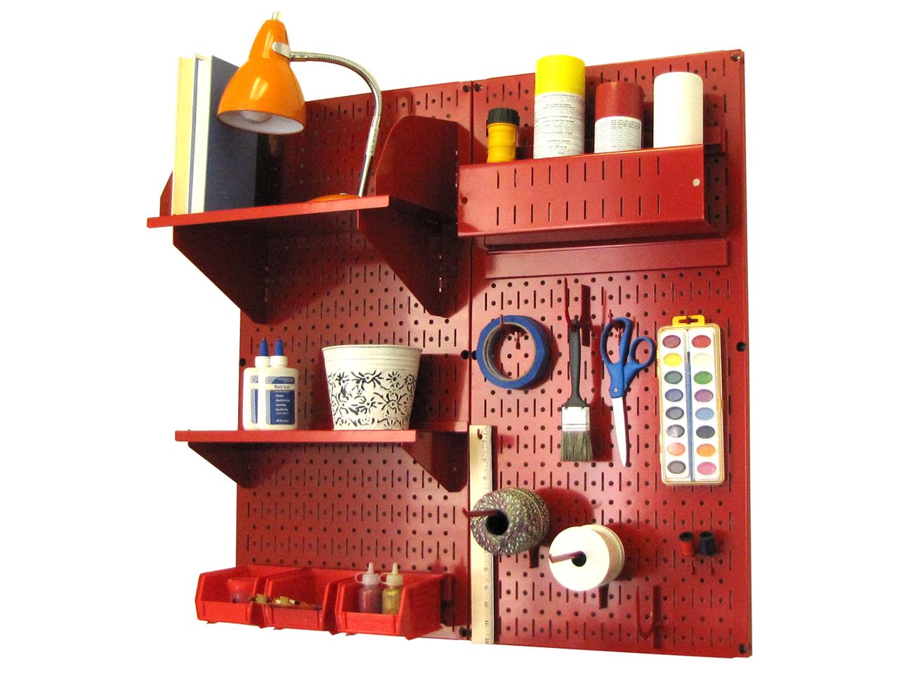 Wall Control Pegboard Hobby Craft Pegboard Organizer Storage Kit with ...