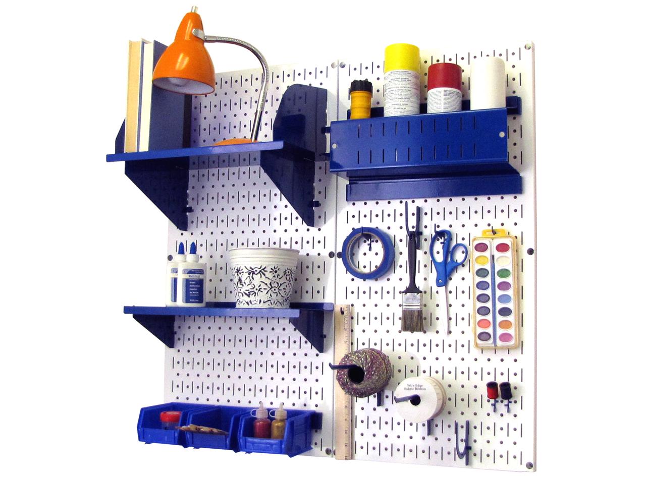 Wall Control Pegboard Hobby Craft Pegboard Organizer Storage Kit with ...